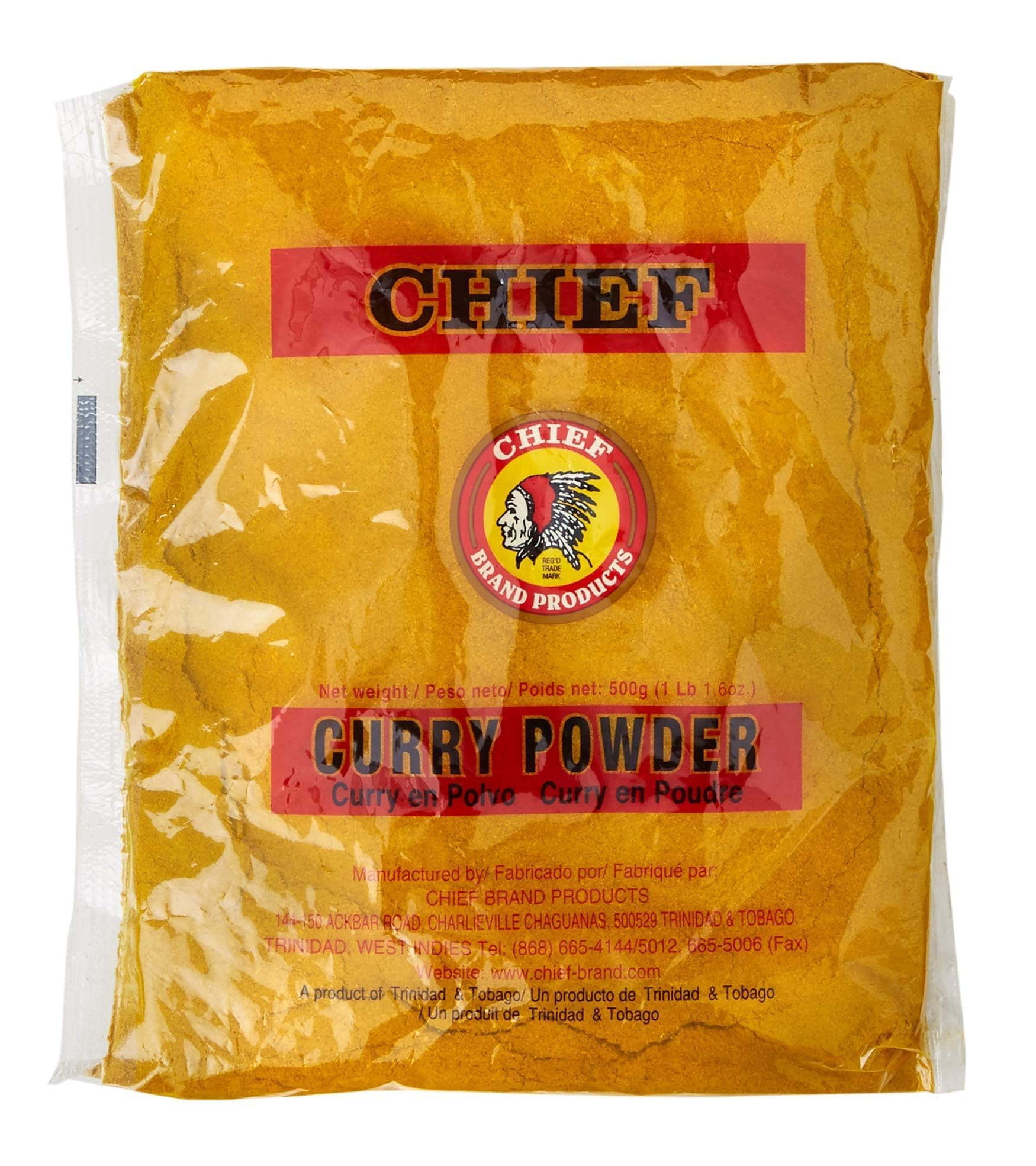CHIEF CURRY POWDER 500G, TGF4 17.5 OZ MADE IN TRINIDAD & TOBAGO ...