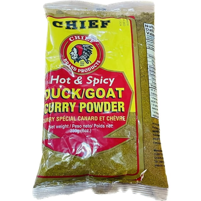 Chief Hot & Spicy Curry Powder, 230g, Duck & Goat Blend, Made in ...
