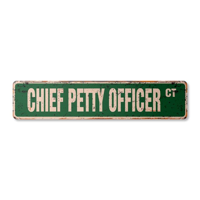 CHIEF PETTY OFFICER Vintage Plastic Street Sign cpo canadian navy new ...