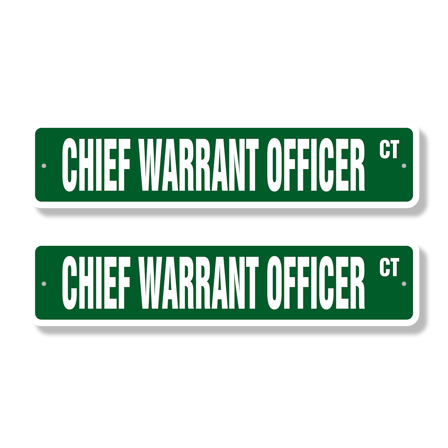 CHIEF WARRANT OFFICER Classic Street Sign (2 Pack) US Army Navy CWO W2 ...