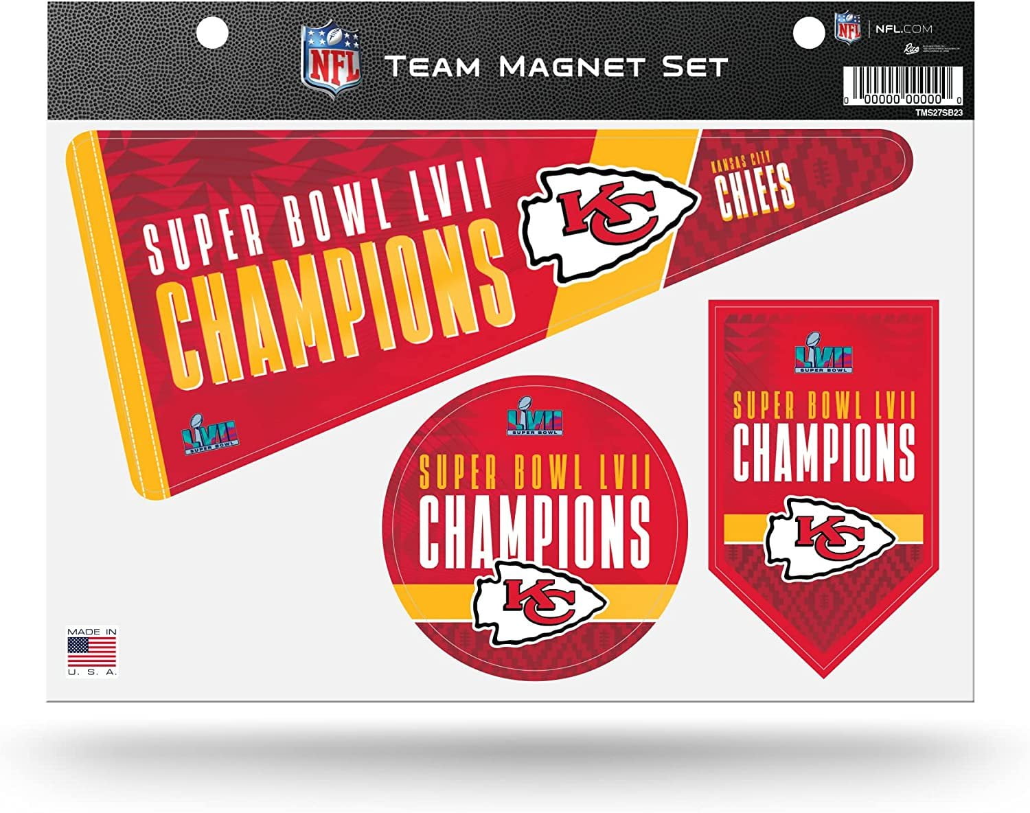 CHIEFS 2023 SUPER BOWL CHAMPION TEAM MAGNET SET - Walmart.com