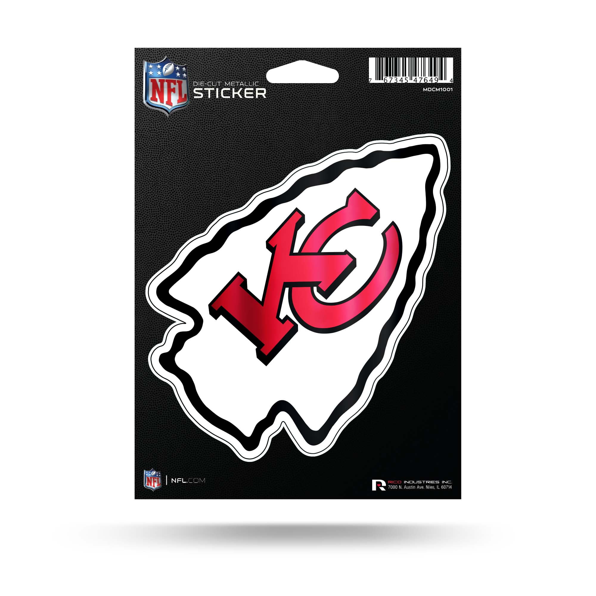 CHIEFS DIE CUT METALLIC STICKER - Walmart.com