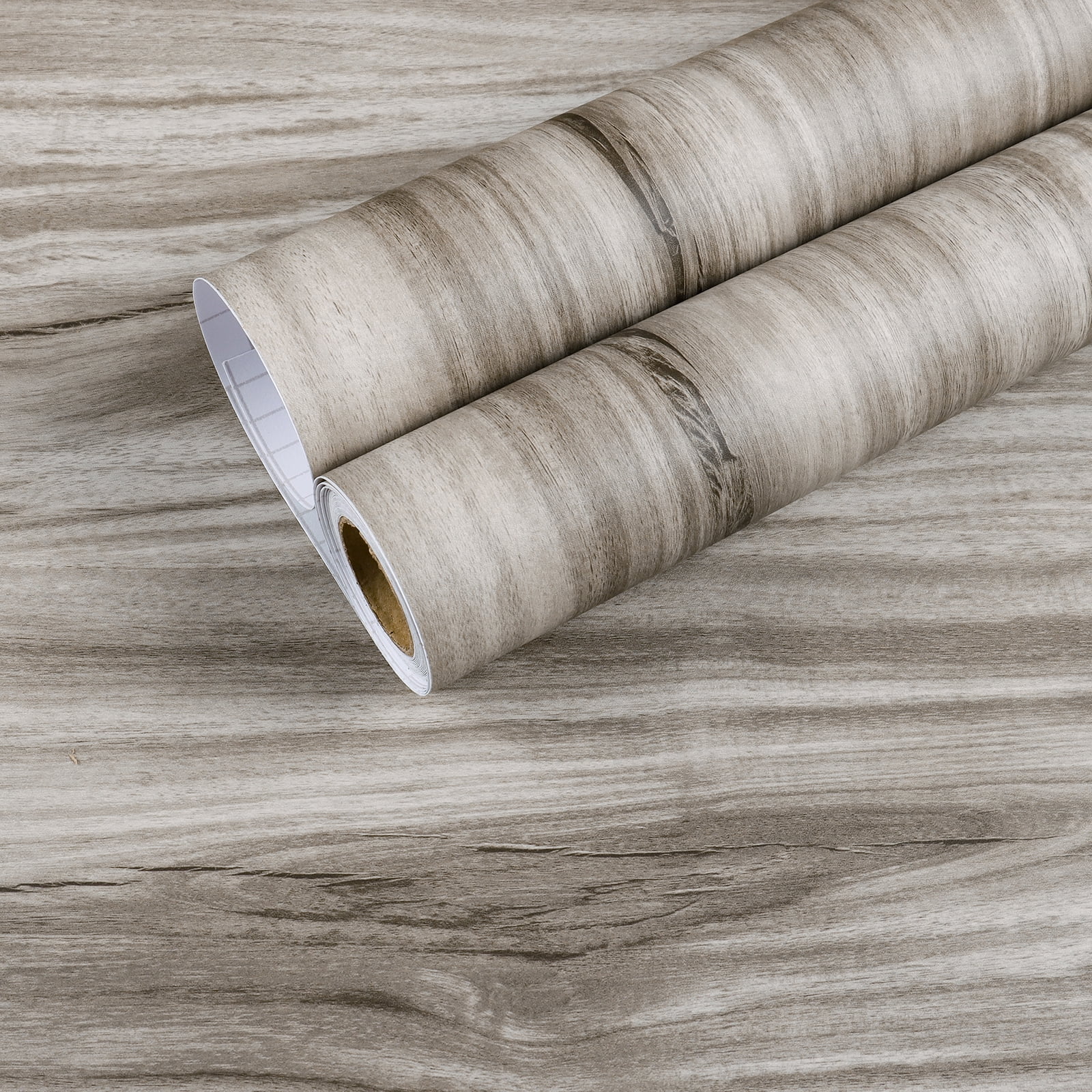 CHIHUT 17.7"x100" Grey Wood Contact Paper Peel and Stick Wallpaper Self ...