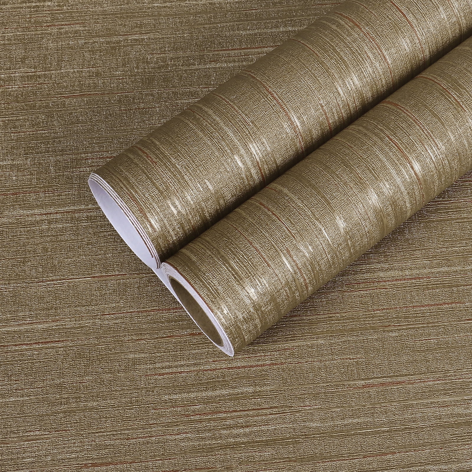 CHIHUT Brown Grasscloth Peel and Stick Wallpaper 17.7"x100" Linen ...