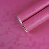 CHIHUT Hot Pink Peel and Stick Wallpaepr for Bathroom Wall Self ...