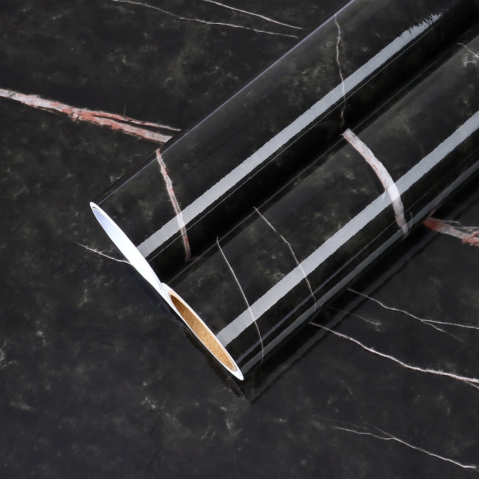 CHIHUT Light Black Marble Contact Paper for Countertop Waterproof Peel ...