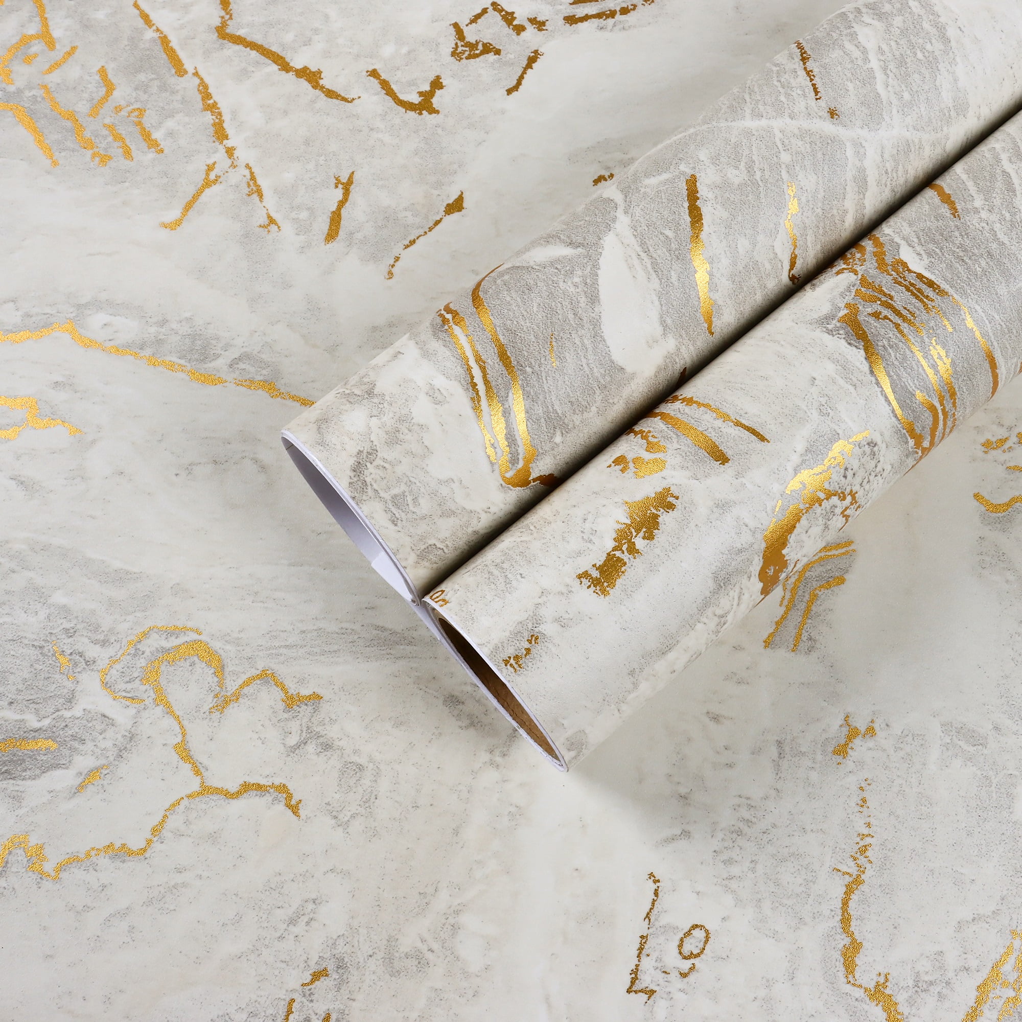 CHIHUT Matte Beige Gold Marble Contact Paper for Countertops Waterproof ...