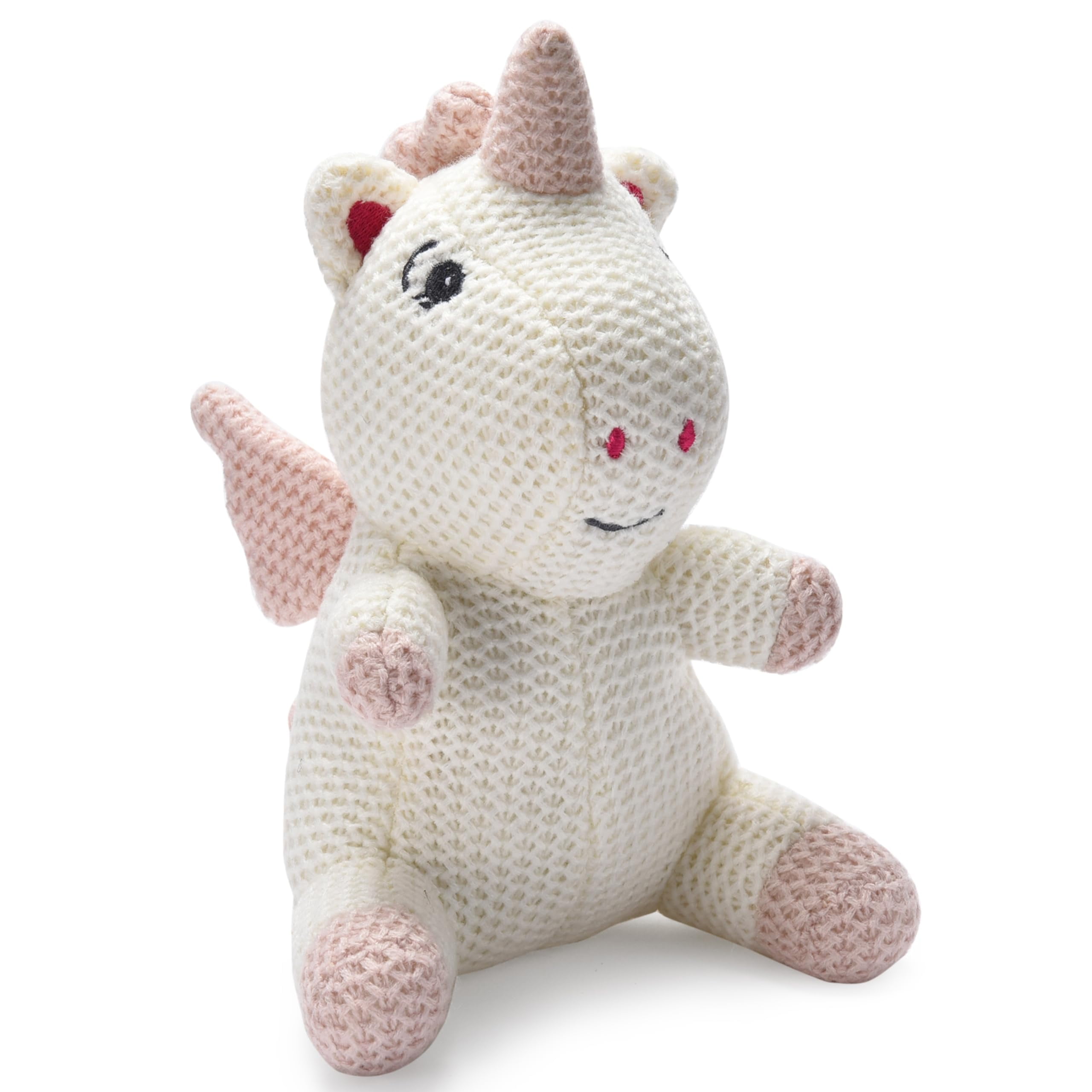 CHILDLIKE BEHAVIOR Knitted Unicorn Stuffy Toy White - Mean Unicorn ...