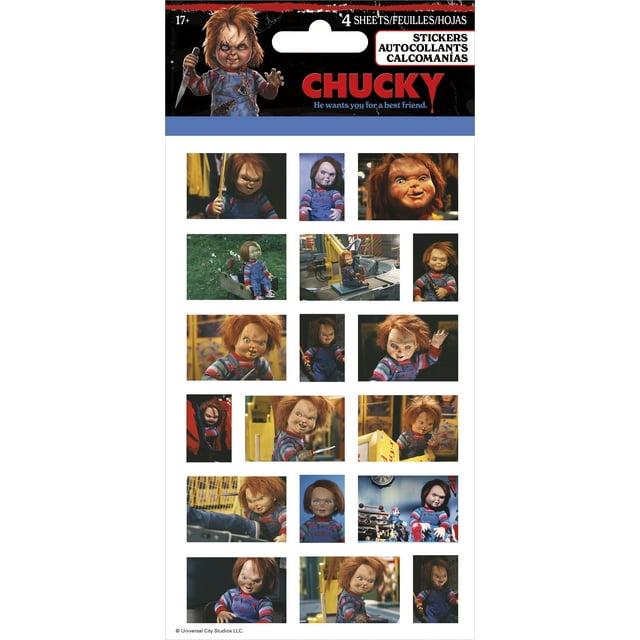 CHILDS PLAY - CHUCKY - STANDARD 4 SHEET STICKERS - Walmart.com