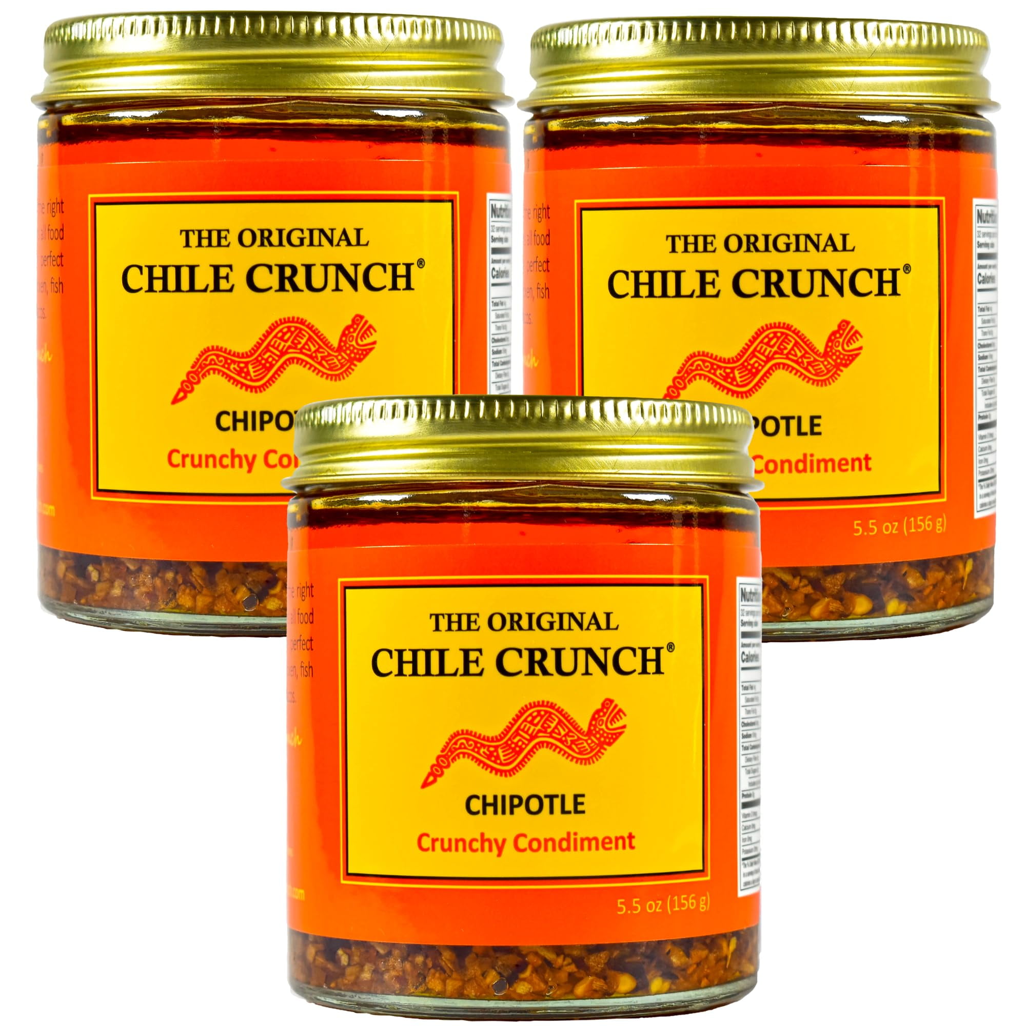 CHILE CRUNCH, A Crunchy All Natural Spicy Condiment, CHIPOTLE 3 Pack ...
