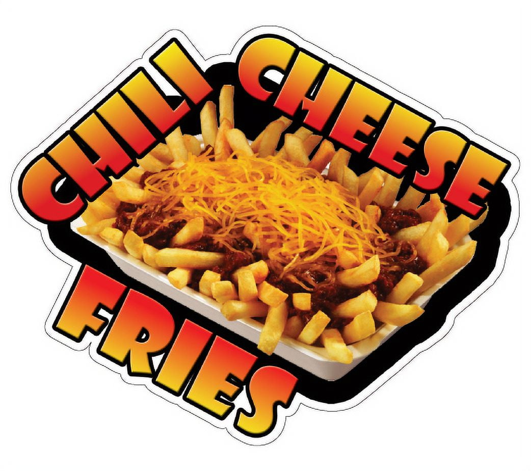 CHILI CHEESE FRIES Concession Decal trailer french sign - Walmart.com
