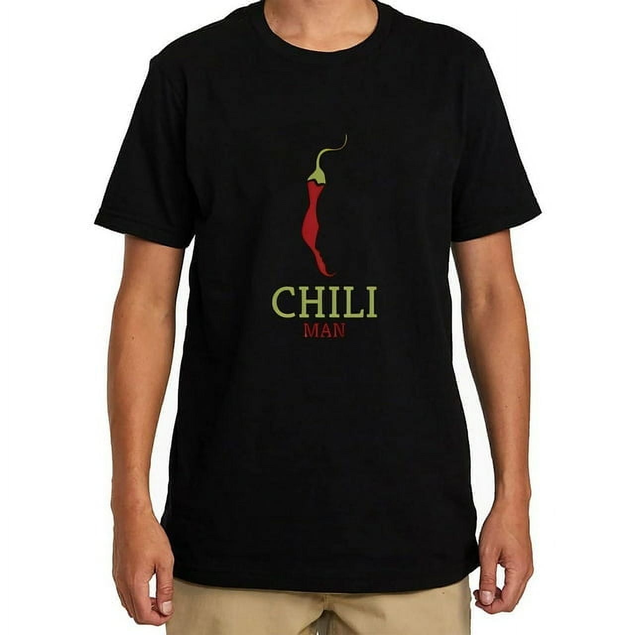 CHILI MAN Funny T-Shirts Black - Walmart.com