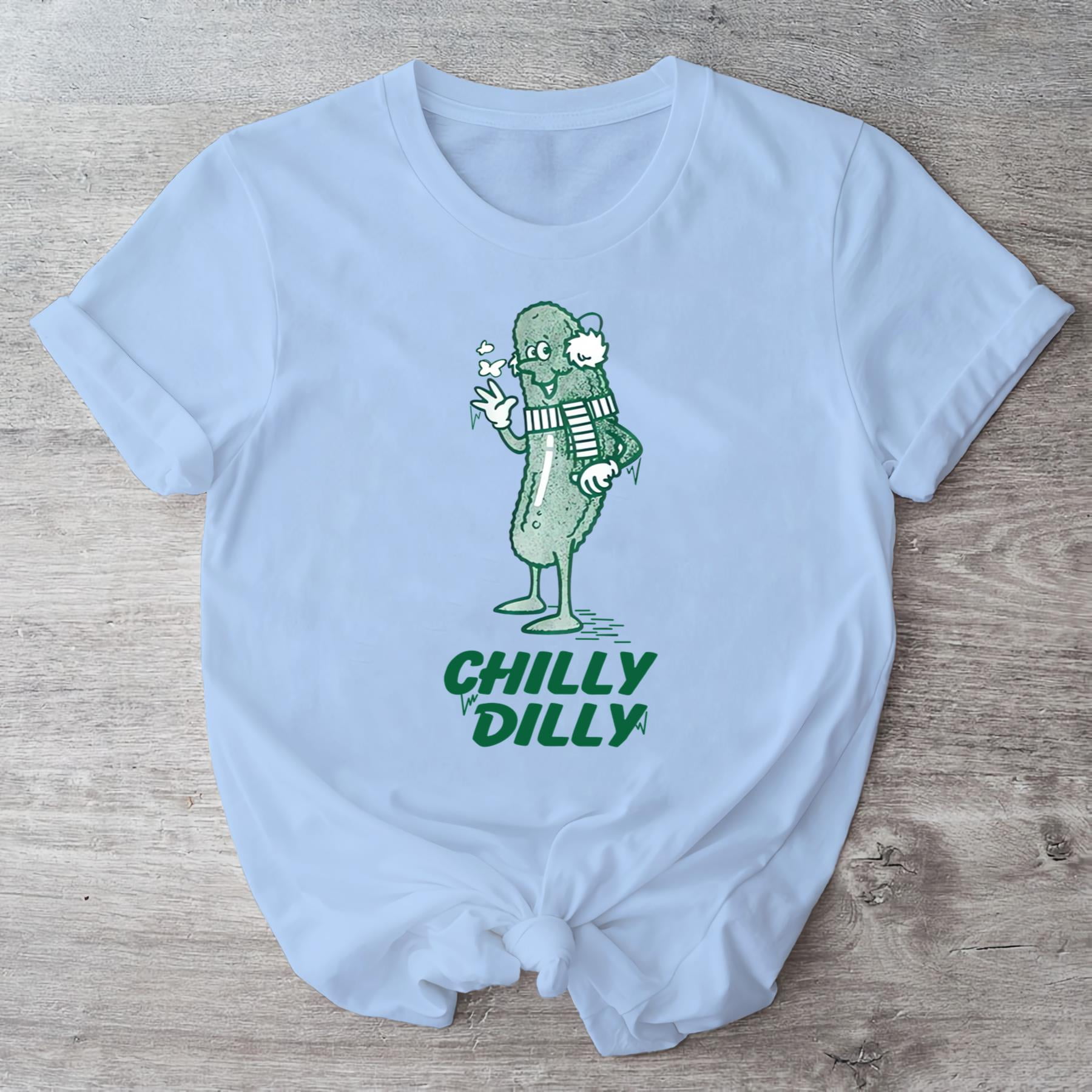 CHILLY DILLY PICKLE Vintage Style Retro Tee Short-Sleeve Shirt T-Shirt ...