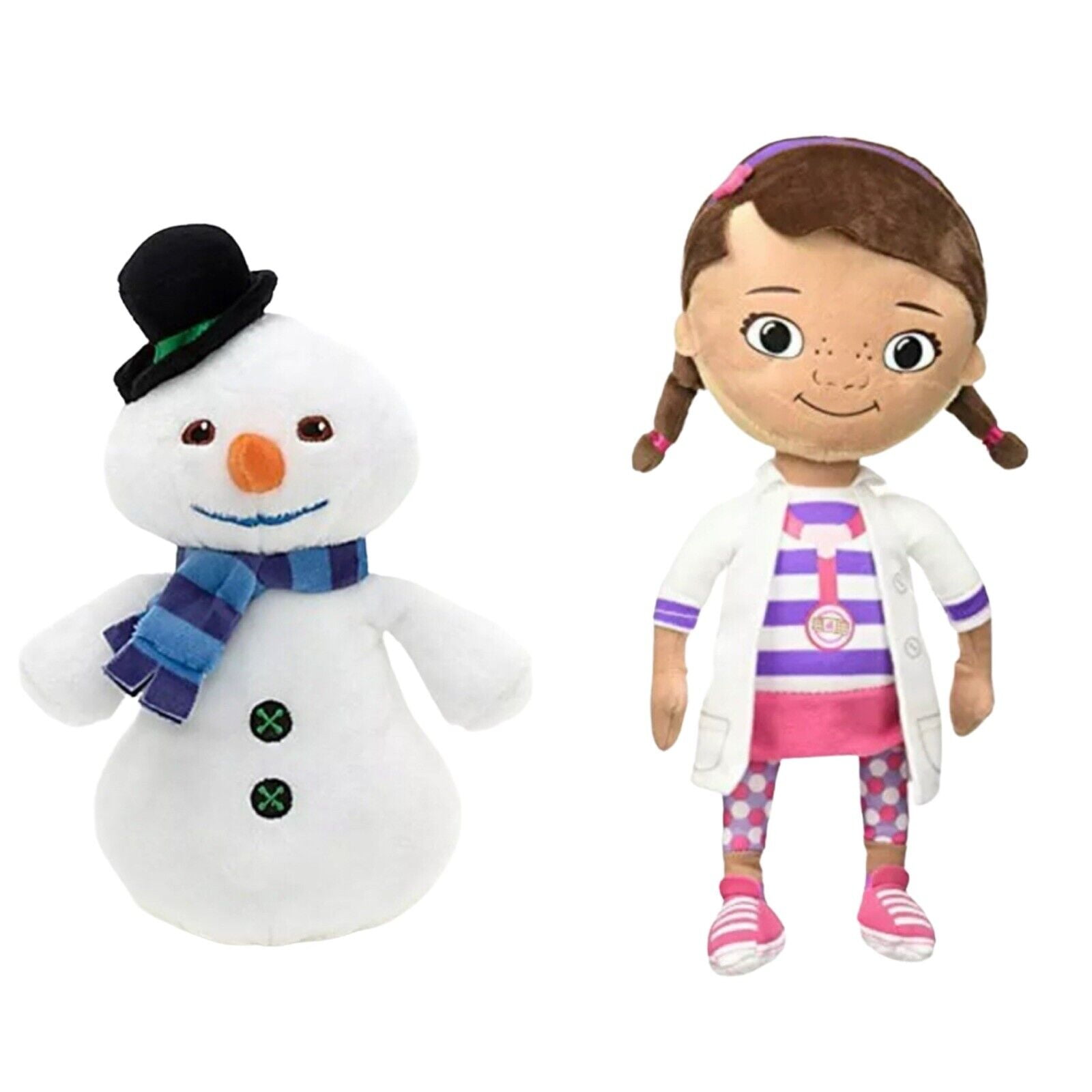 CHILLY Snowman 8”& Doc Doctor Girl 12” Set Beanbag Plush Soft NEW ...