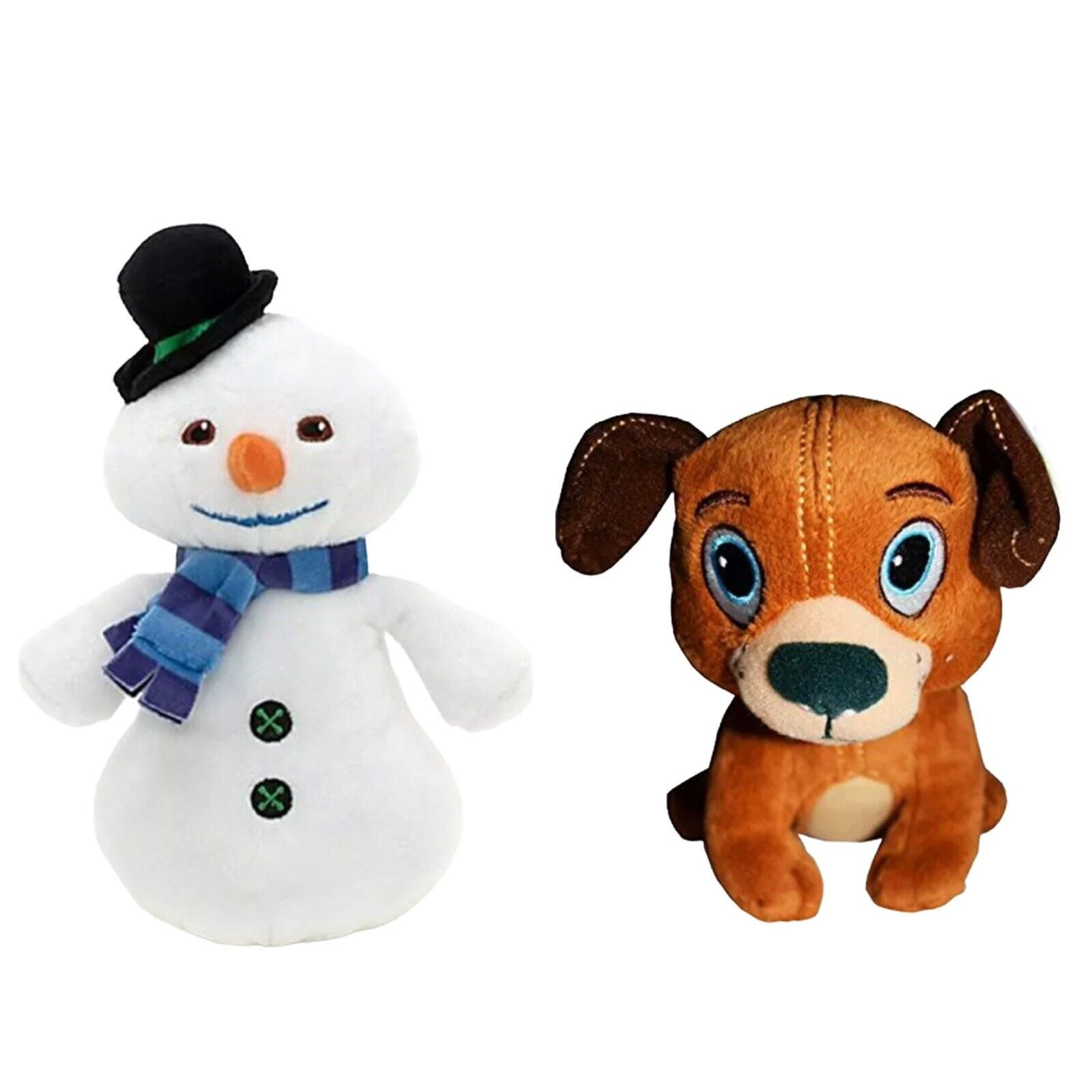 CHILLY Snowman & Findo Puppy Dog 8” Set Beanbag Plush NEW Stuffed ...