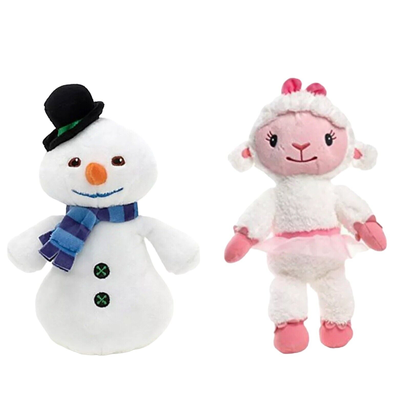 CHILLY Snowman & Lambie Lamb 8” Set Beanbag Plush Soft NEW Stuffed ...