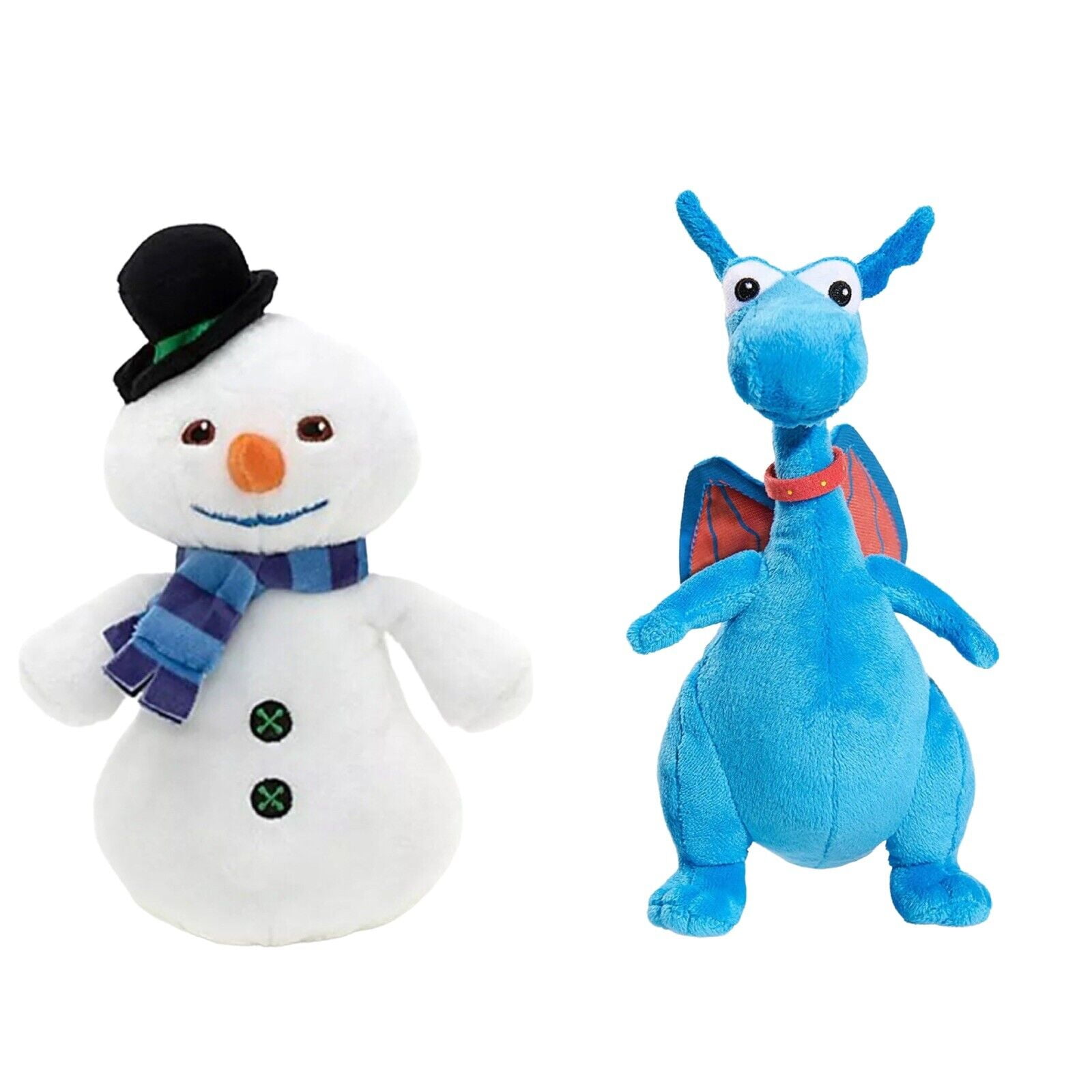 CHILLY Snowman & Stuffy Blue Dragon 8” Set Beanbag Plush NEW Stuffed ...