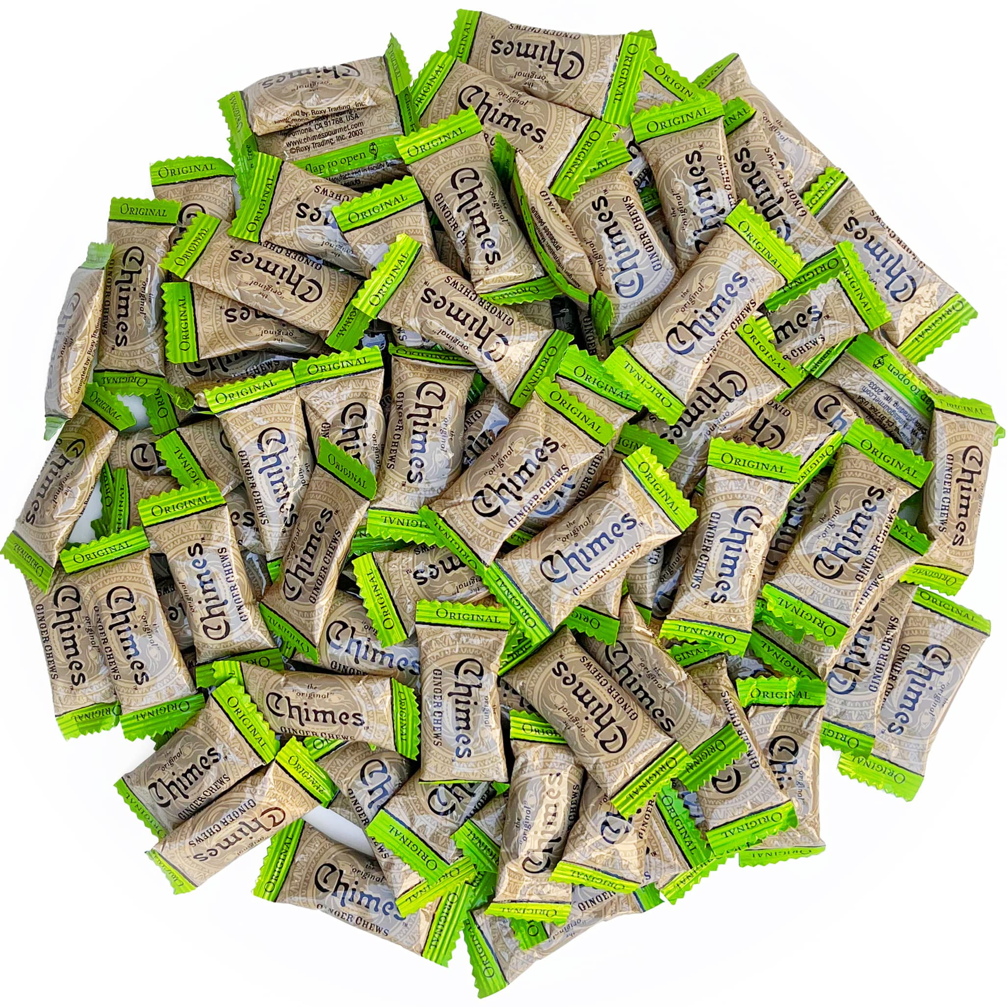 CHIMES ORIGINAL Ginger Chews (1-Pound 1 LB BAG) Premium Natural Chewy ...
