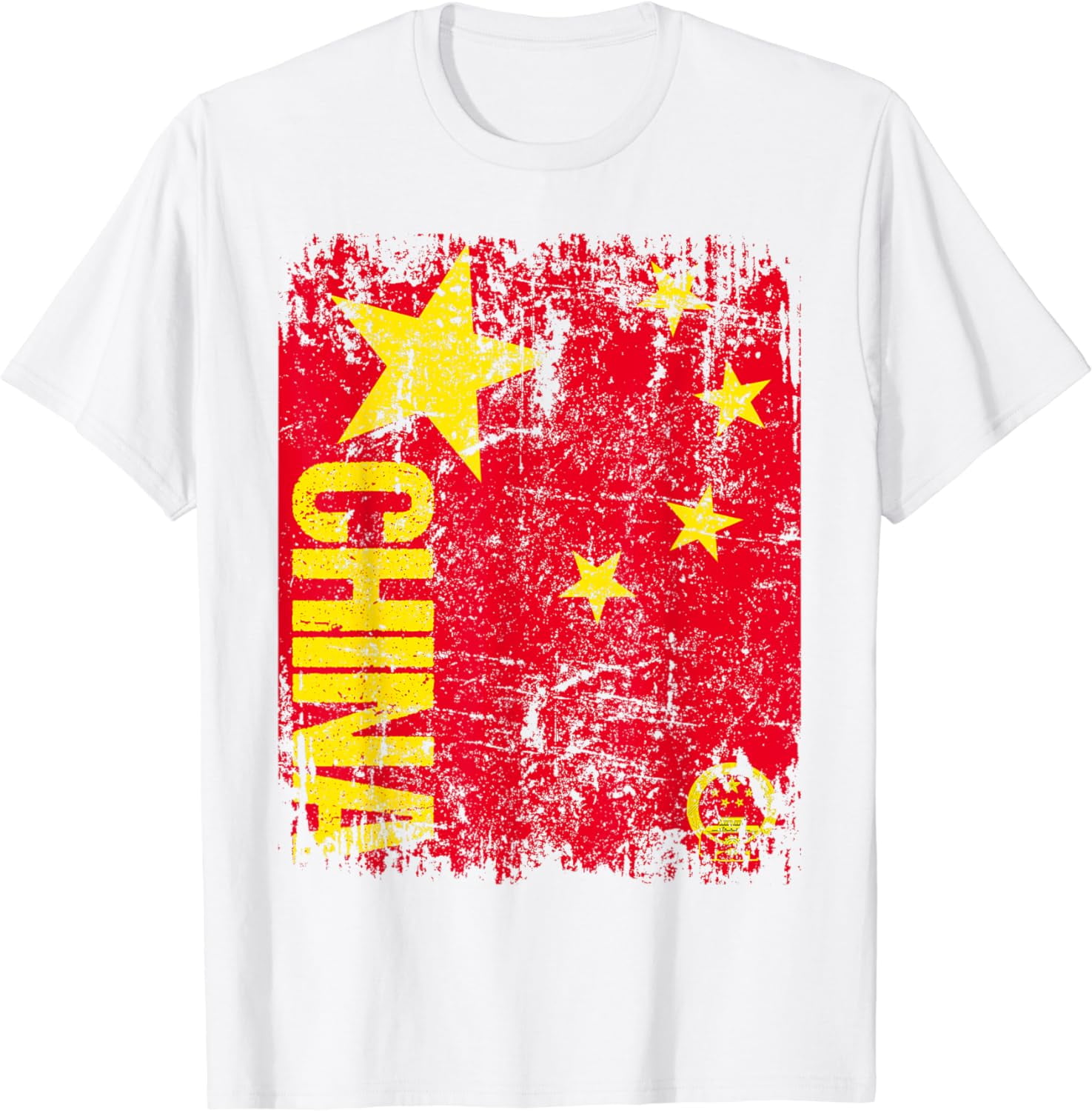 CHINA Flag | Vintage Distressed CHINESE Flag CHINA T-Shirt - Walmart.com
