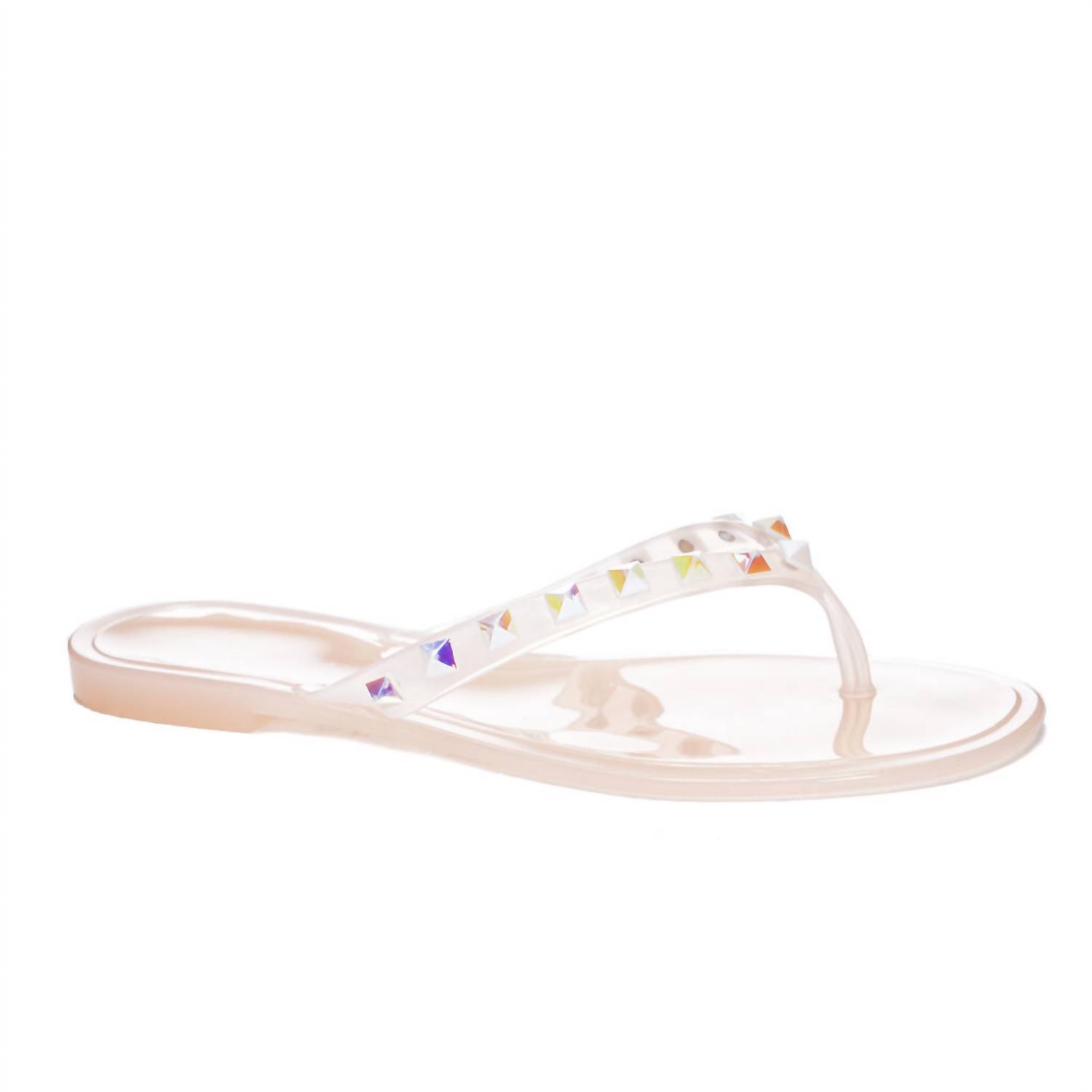 Chinese Laundry Suntan Rhinestone Jelly Sandals - Walmart.com