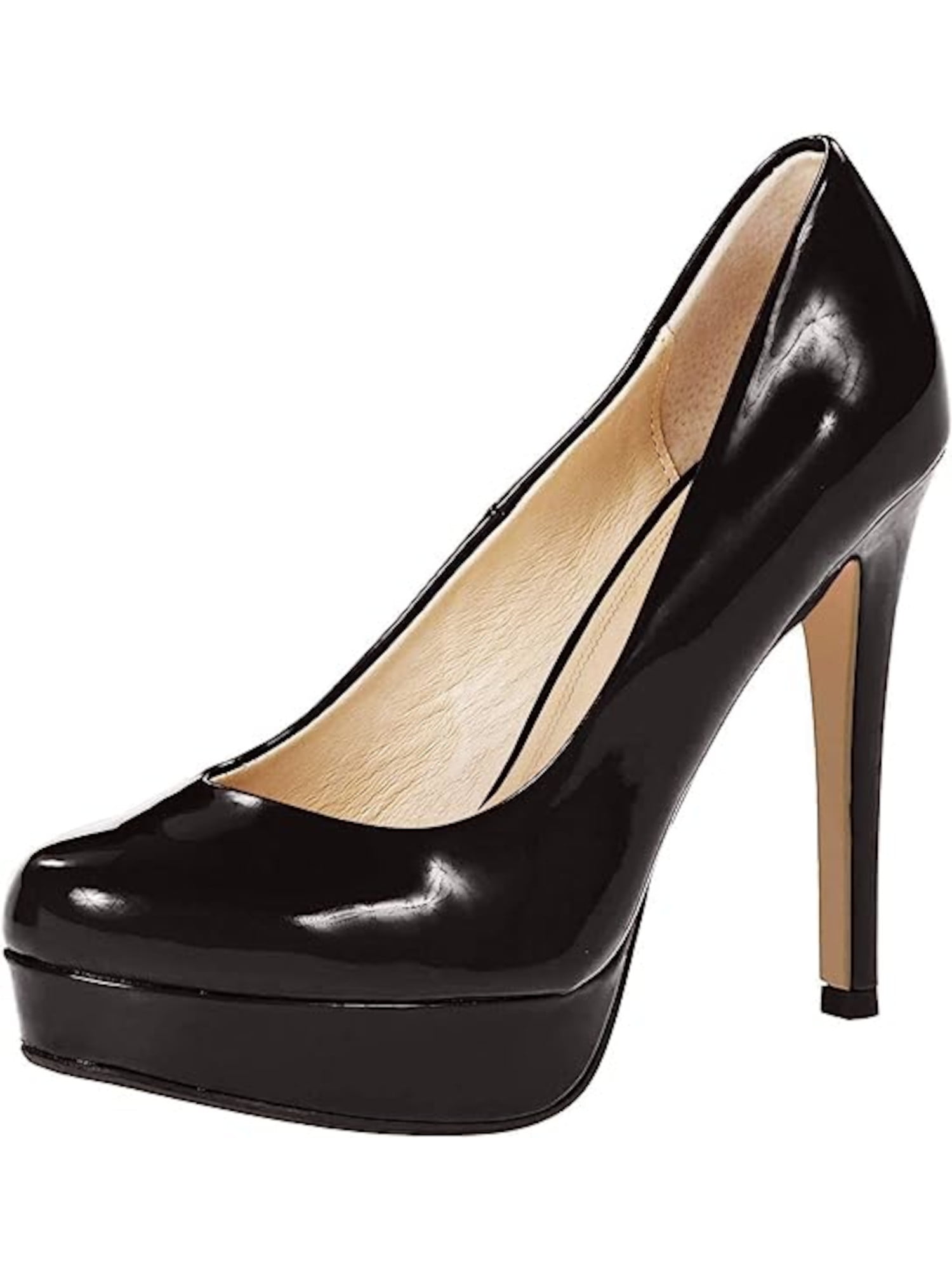 CHINESE LAUNDRY Womens Black Gloss 1" Platform Comfort Wonder Almond ...