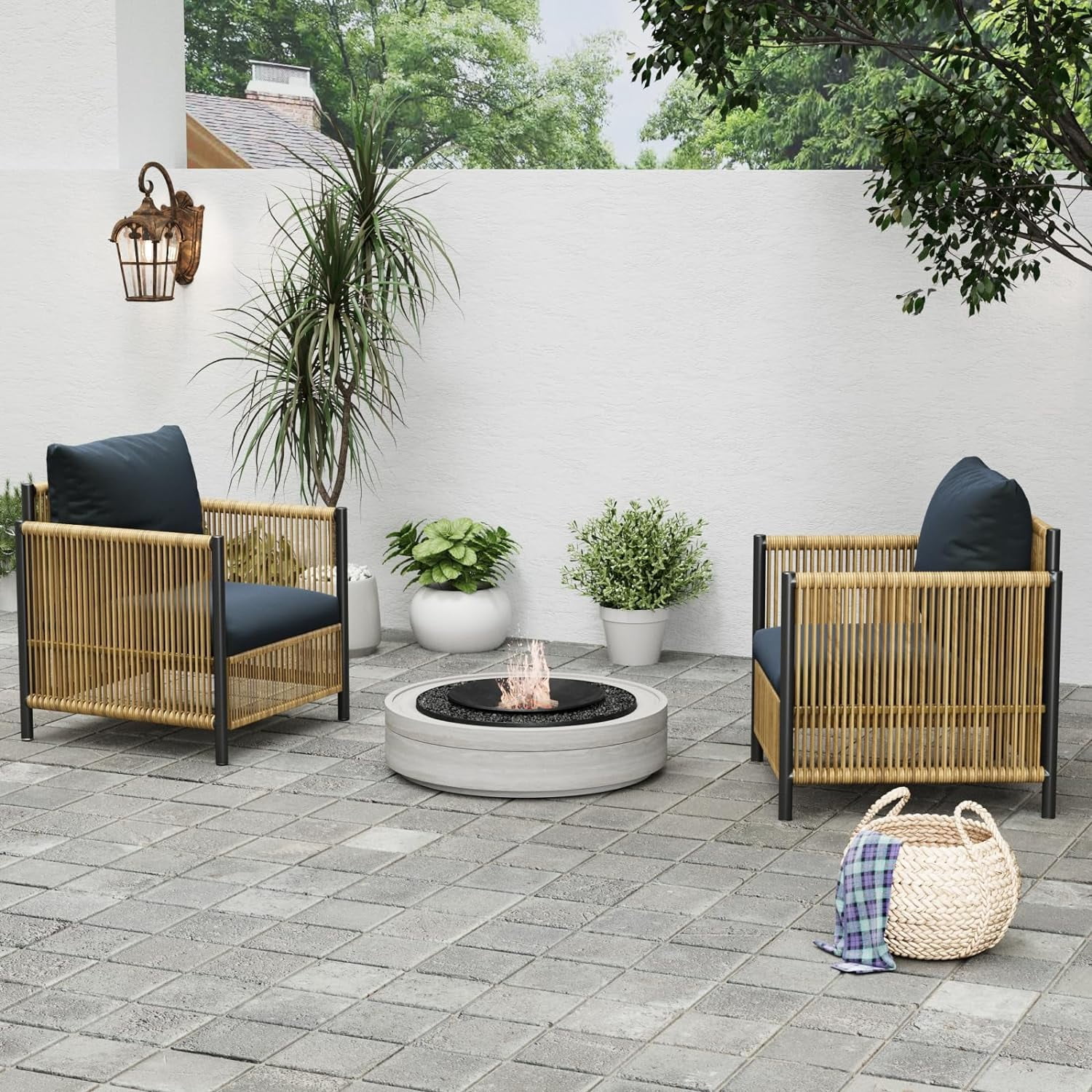 CHINNLUU Patio Furniture Set, 2-Piece Patio Conversation Set - 2 ...