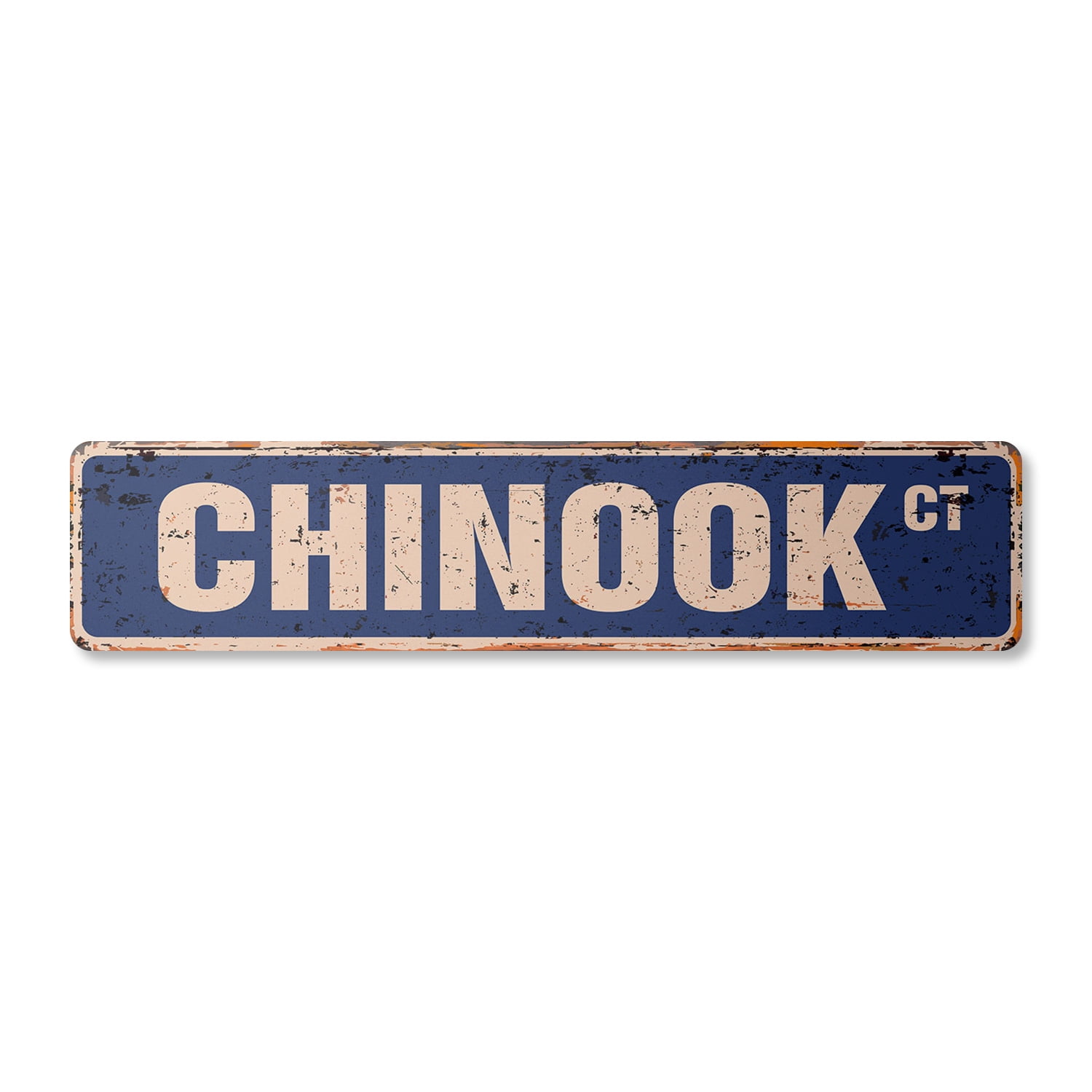 CHINOOK Vintage Aluminum Street Sign helicopter dog fish fisherman ...