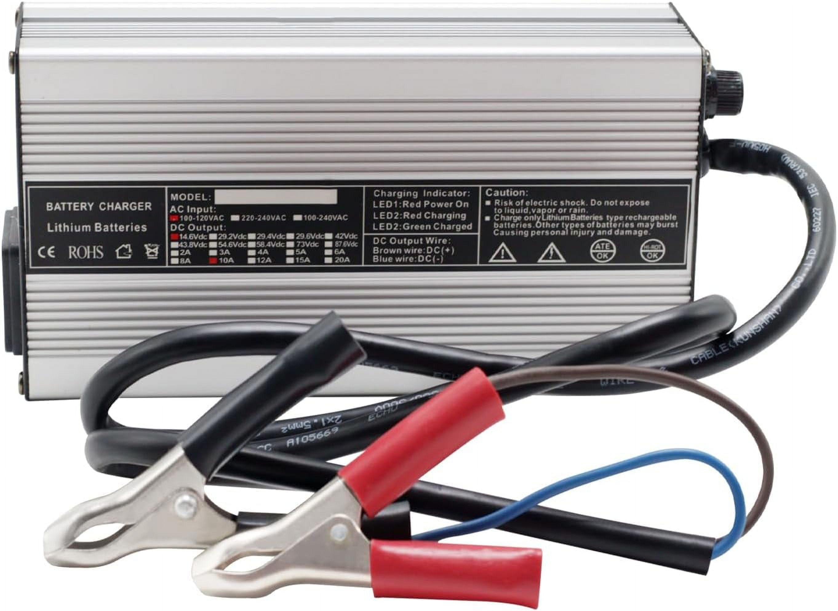 CHINS 12V 10A Lithium Battery Charger 0V Charging Function 14.6V 10A ...