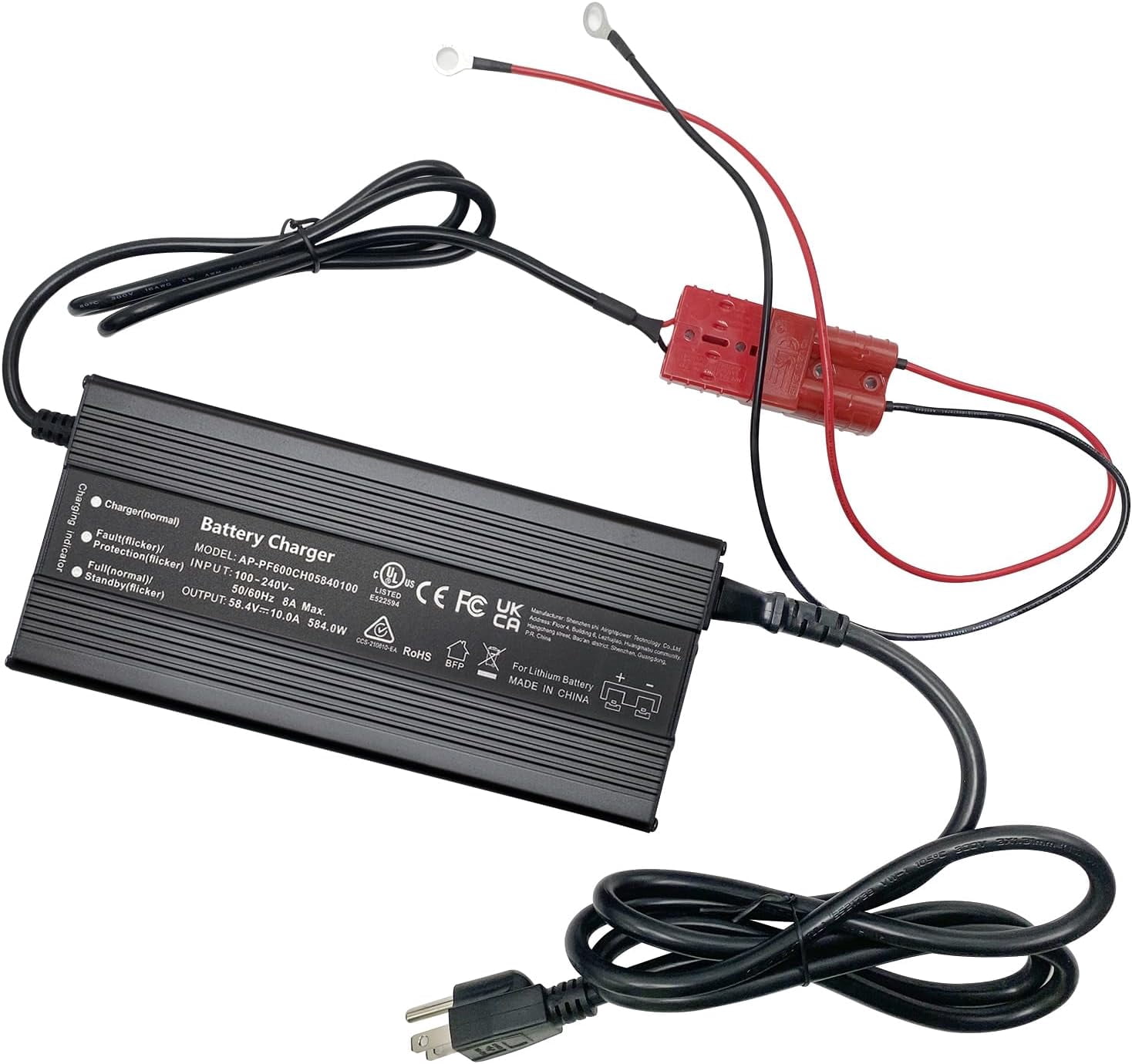 CHINS 48V 10A Lithium Battery Charger, Including 0V Charging Function ...