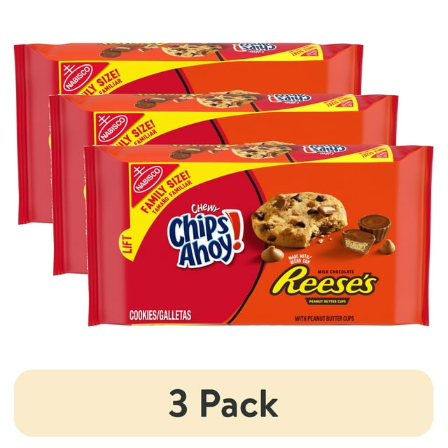 (3 pack) CHIPS AHOY! Chewy Chocolate Chip Cookies with Reese's Peanut ...