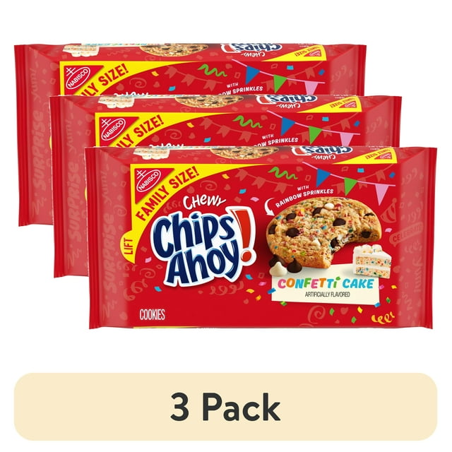 (3 pack) CHIPS AHOY! Chewy Confetti Cake Cookies with Rainbow Sprinkles ...