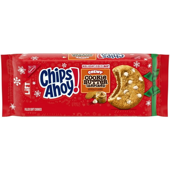 CHIPS AHOY! Chewy Cookie Butter-Inspired Cookies, Limited Edition Holiday Treats, 9.9 oz ...