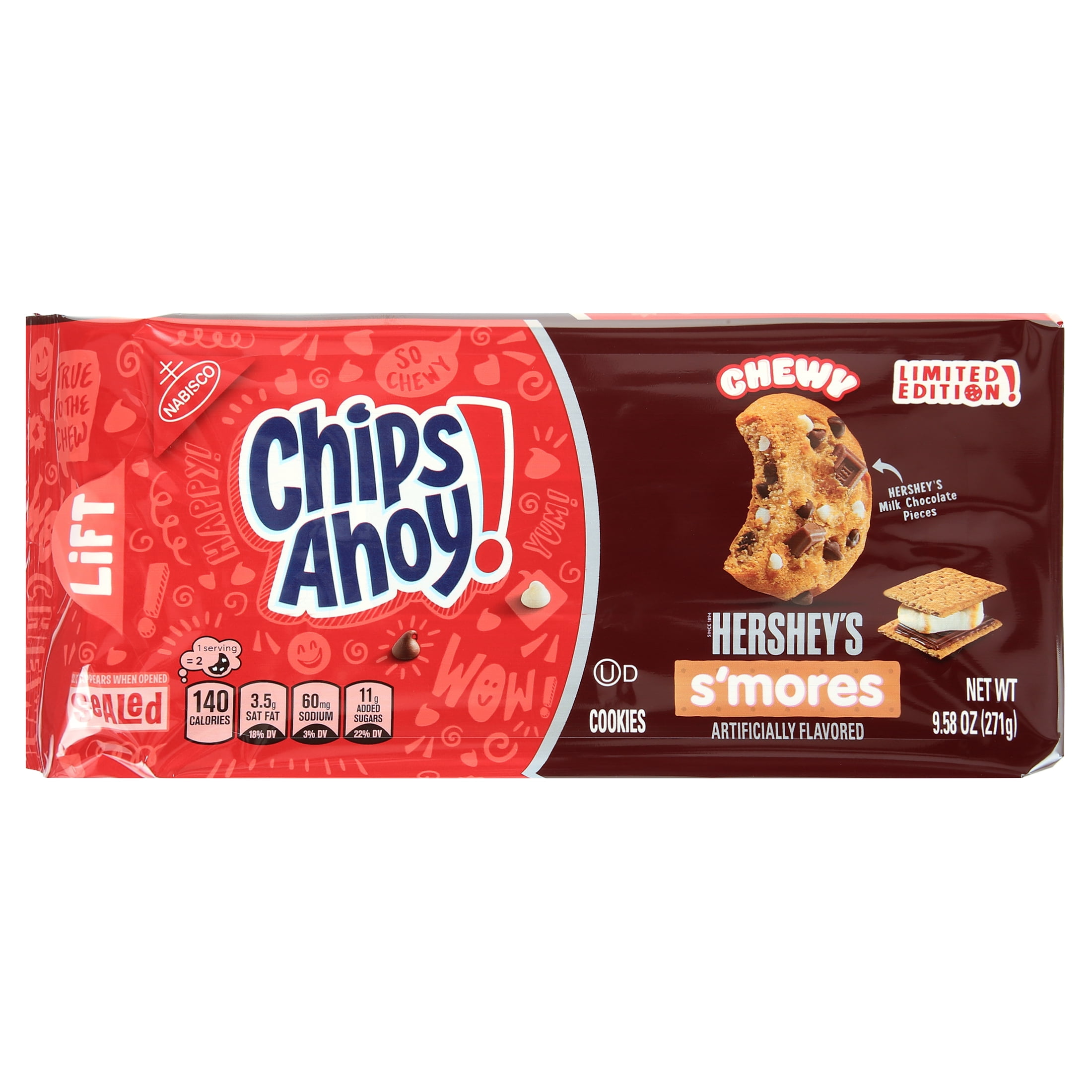 CHIPS AHOY! Chewy Hershey's S'mores Milk Chocolate Chip Cookies ...