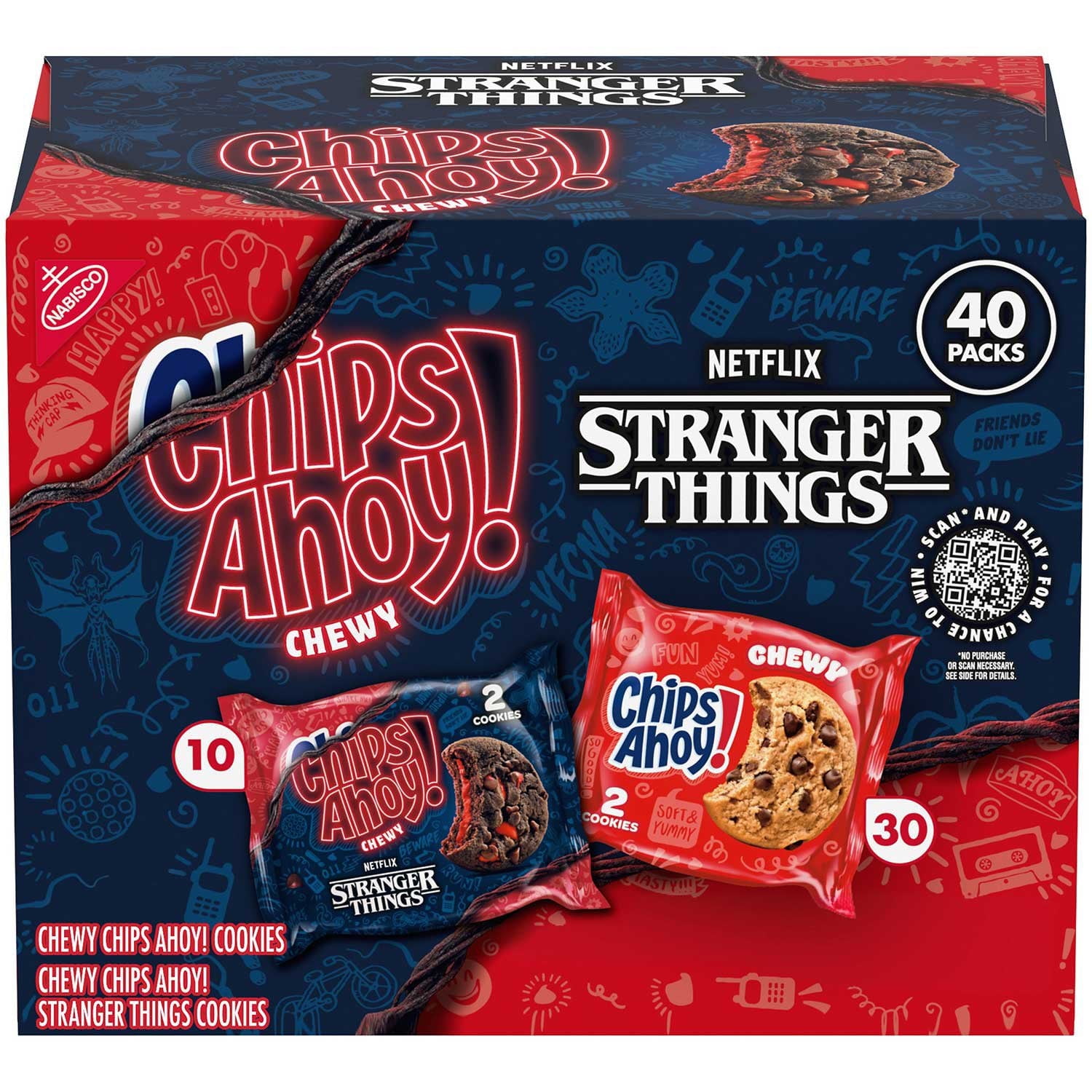 CHIPS AHOY! Chewy and Stranger Things Cookies Variety Pack, 40 pk ...