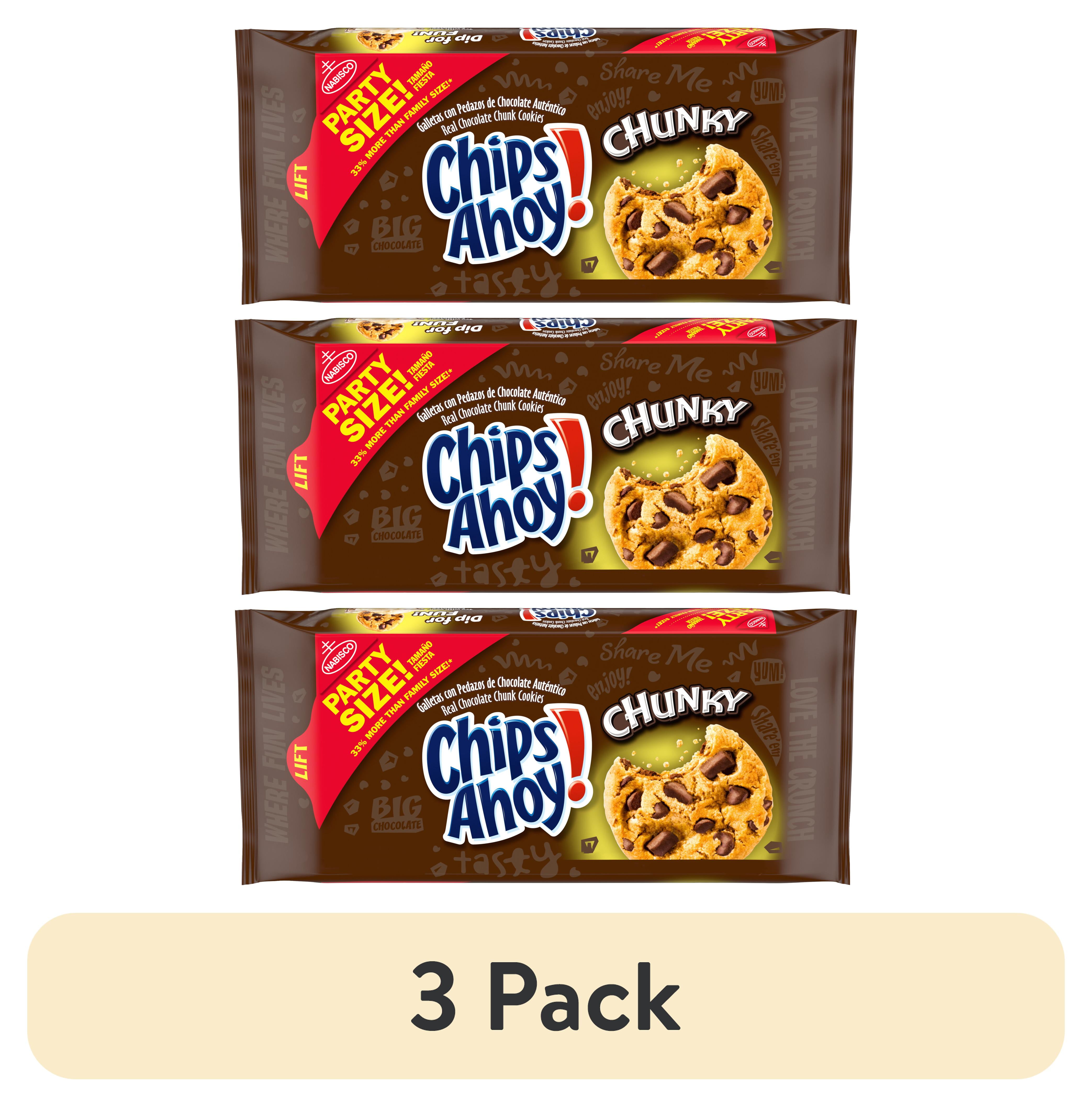 (3 pack) CHIPS AHOY! Chunky Chocolate Chunk Cookies, Party Size, 24.75 ...