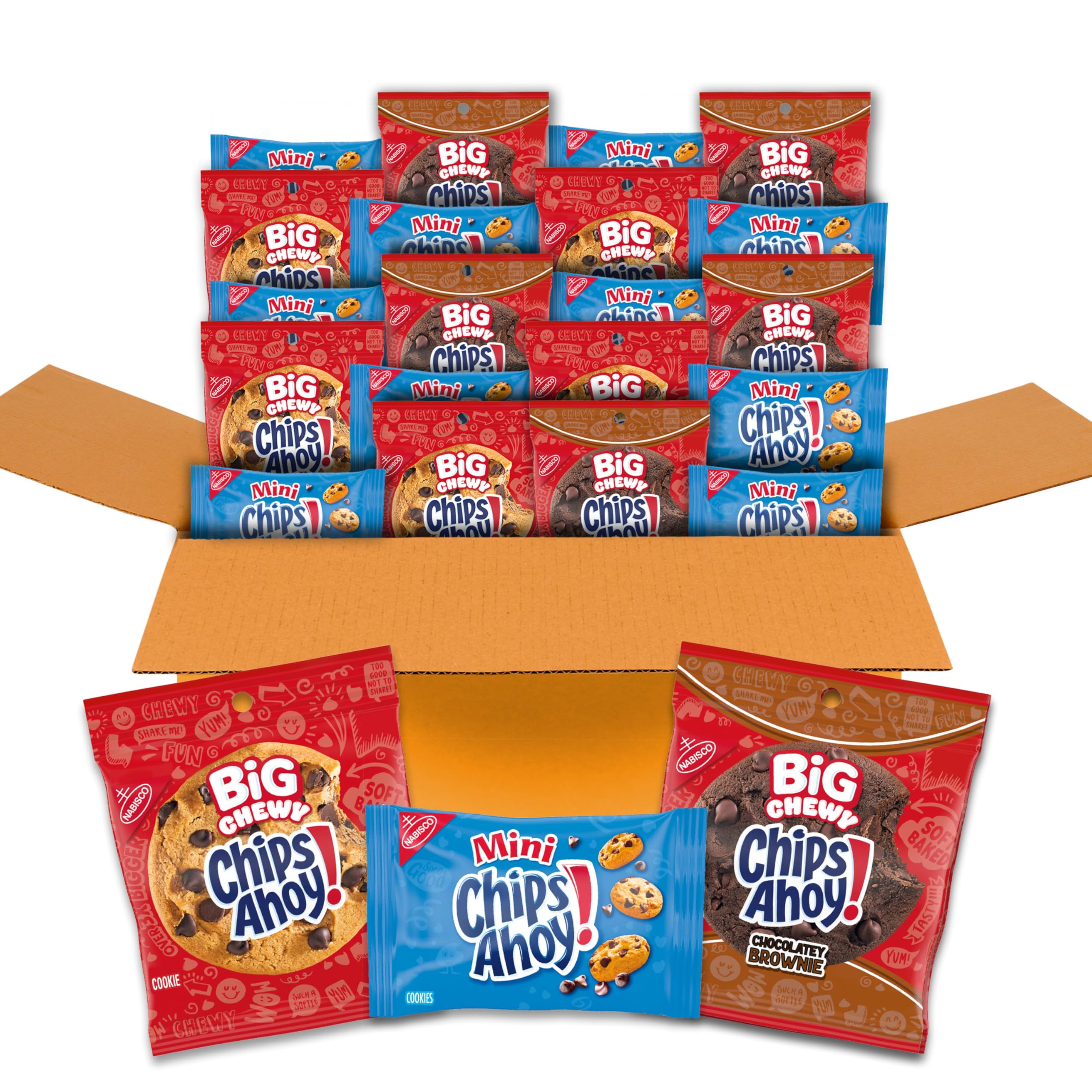 CHIPS AHOY! Cookie Variety Pack, Big Chewy, H2FSDBig Chocolatey Brownie ...
