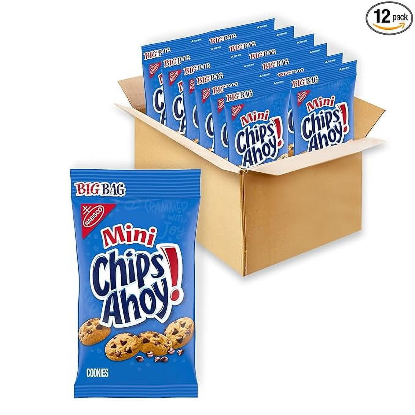 CHIPS AHOY! Mini Original Chocolate Chip Cookies, Big Bag, 12 - 3 oz ...