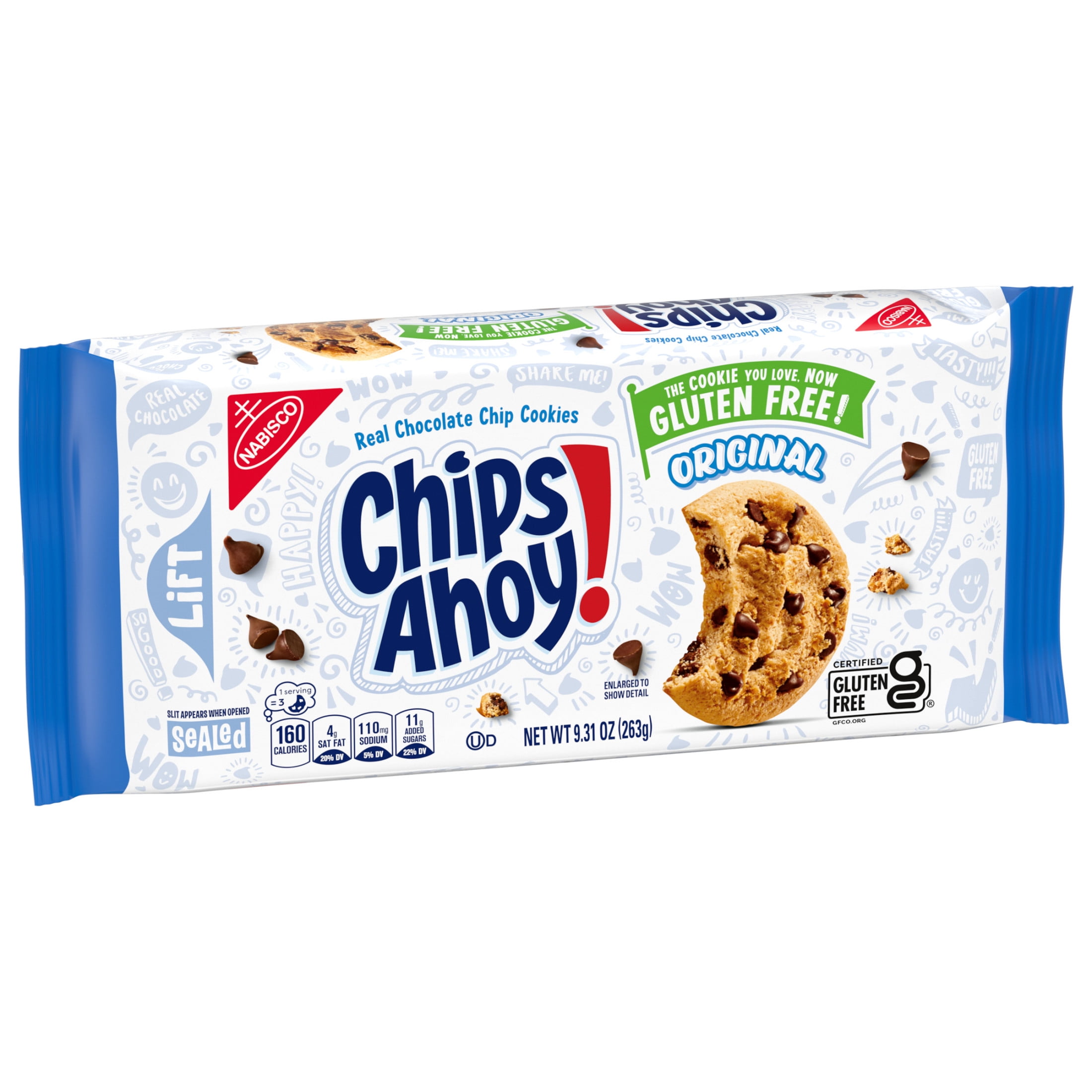 CHIPS AHOY! Original Pack Of 1 Crunchy Gluten Free Chocolate Chip ...