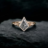 CHIRAGEMSJEWEL 7x5 MM / Black Rutilated Quartz Engagement Ring Kite ...