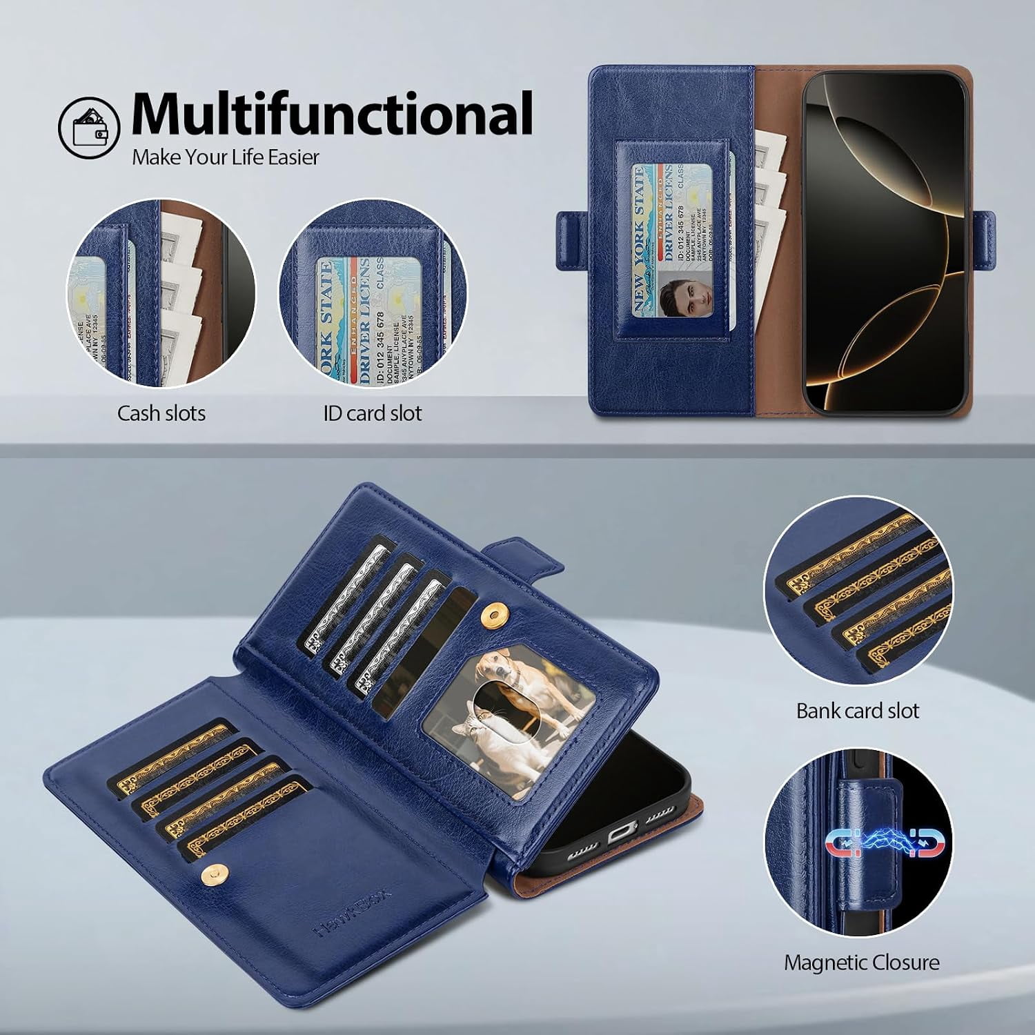 CHISHZL-Compatible with Samsung Galaxy S26 Case Wallet with Card Holder ...