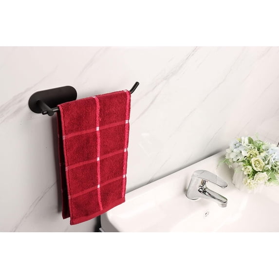 CHISHZL-Hand Towel Holder/Towel Ring, No Drilling Stick on Wall Hand ...