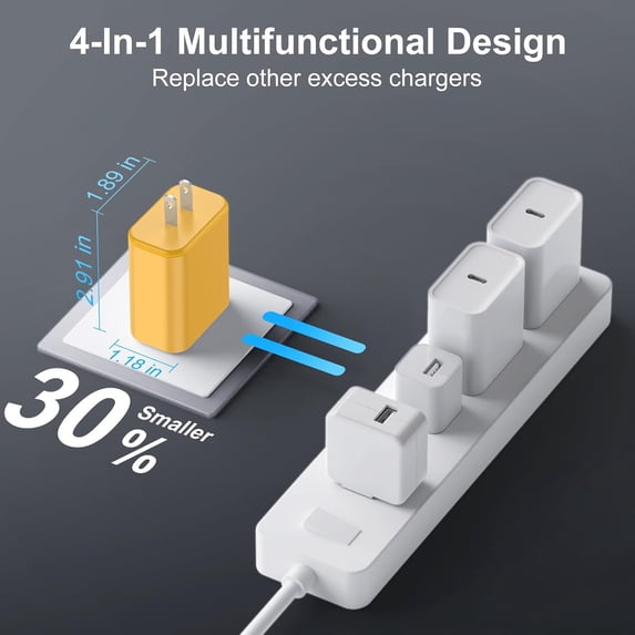 CHISHZL-USB C Charger Block, 2-Pack 40W Wall Plug Fast Charging Block ...