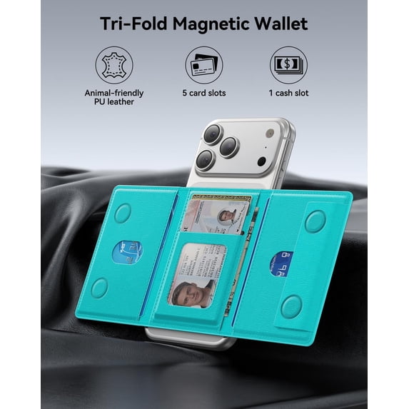 CHISHZL-for MagSafe Wallet, 8 Card Holder, RFID Blocking, Magnetic ...