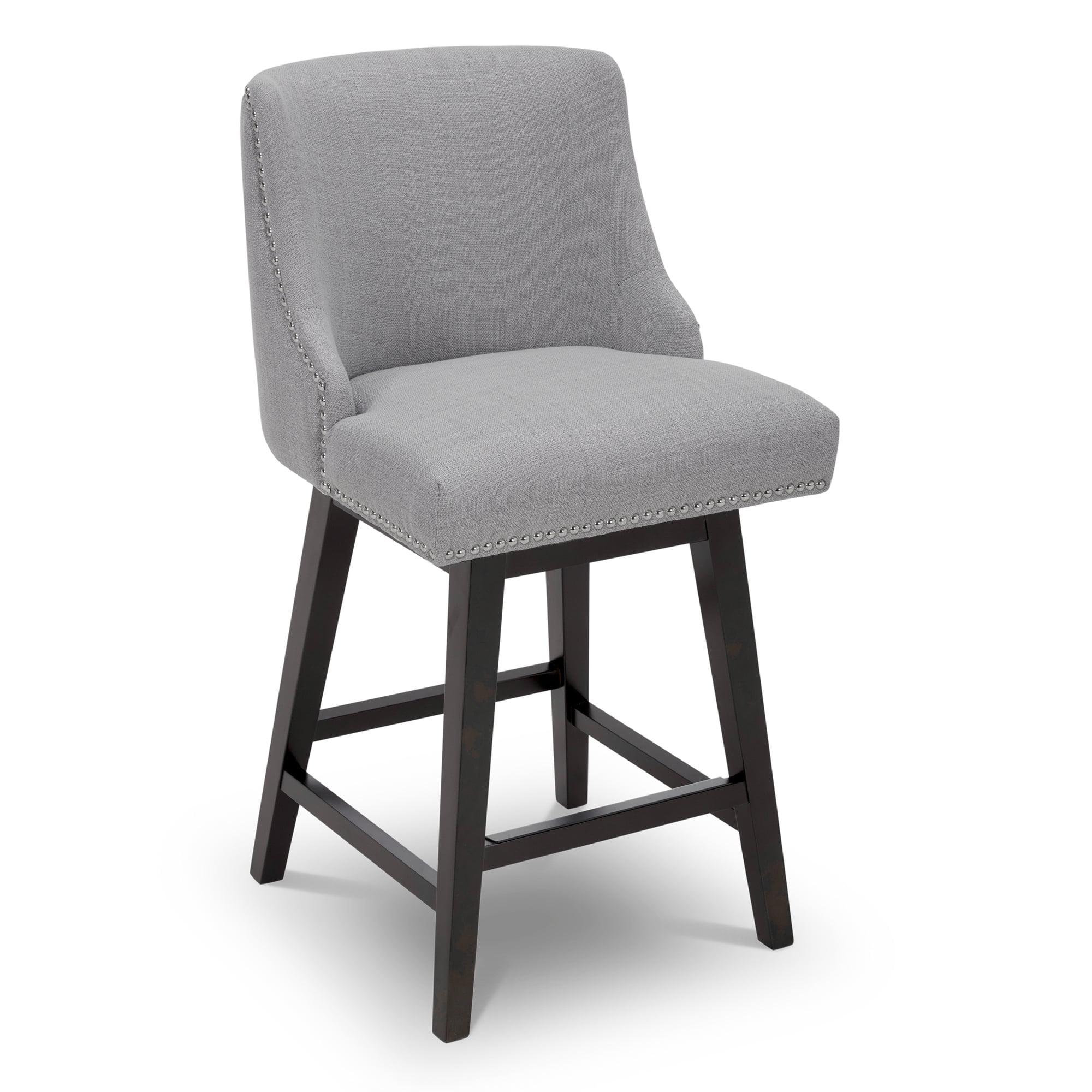 CHITA 26 inch Fabric Swivel Upholstered Counter Height Bar Stools with ...