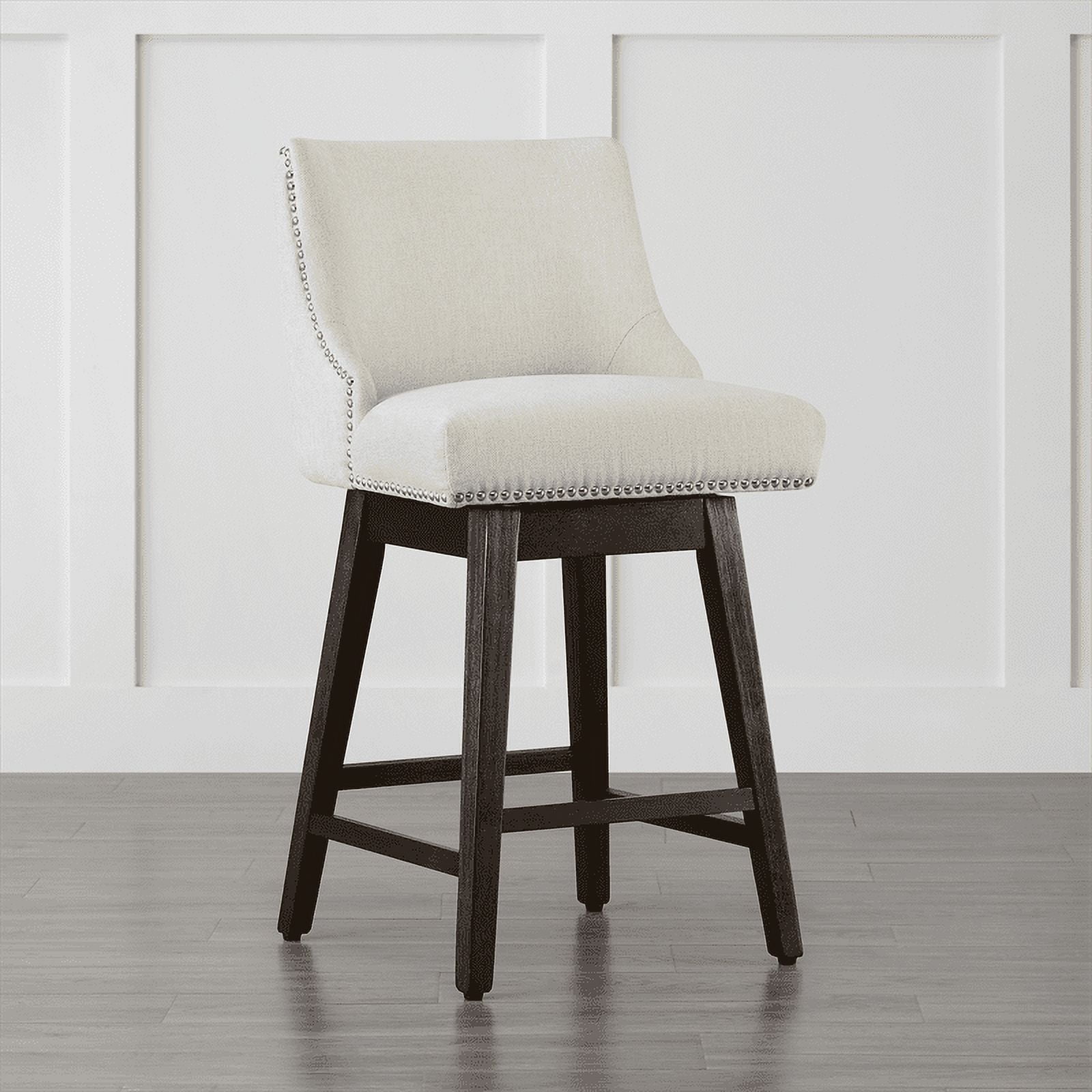 CHITA 26 inch Swivel Upholstered Counter Height Bar Stools with Full ...