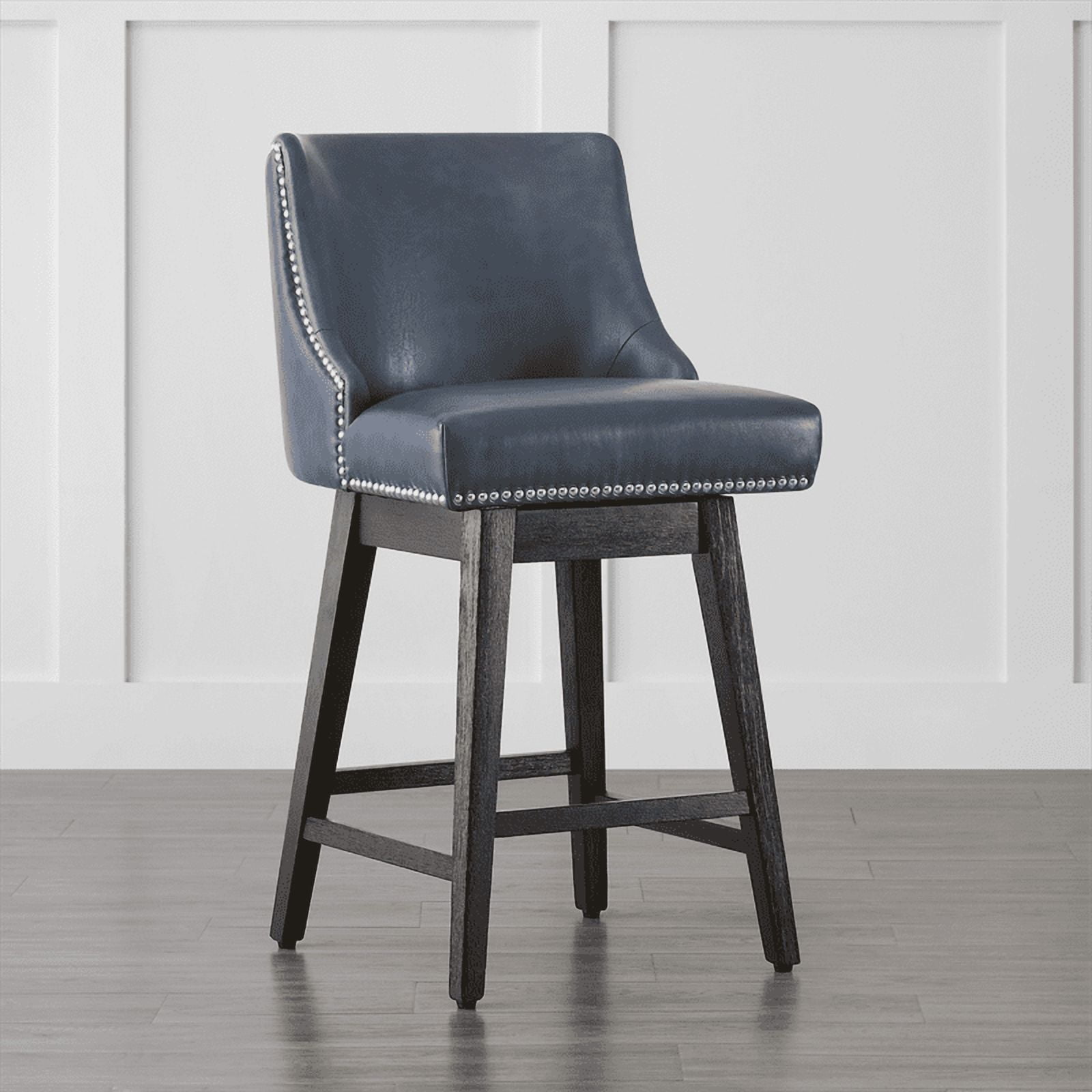 CHITA 26 inch Swivel Upholstered Counter Height Bar Stools with Full ...