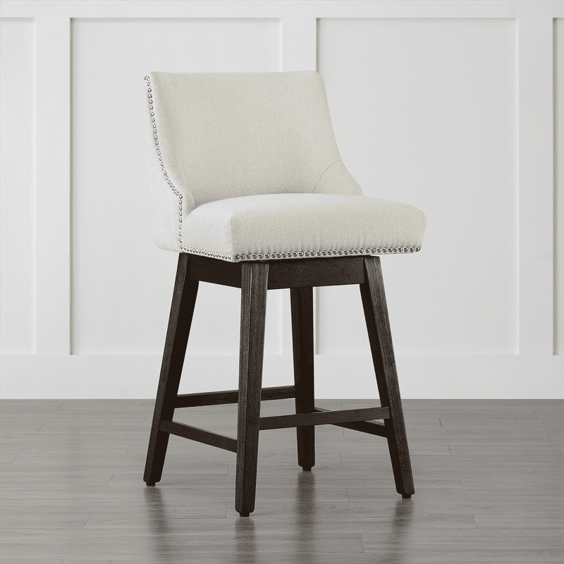 CHITA 26 inch Swivel Upholstered Counter Height Bar Stools with Full ...
