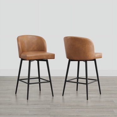 SAFAVIEH Wooden Brando Bar Stool in Brown with Mahogany Legs - Walmart.com