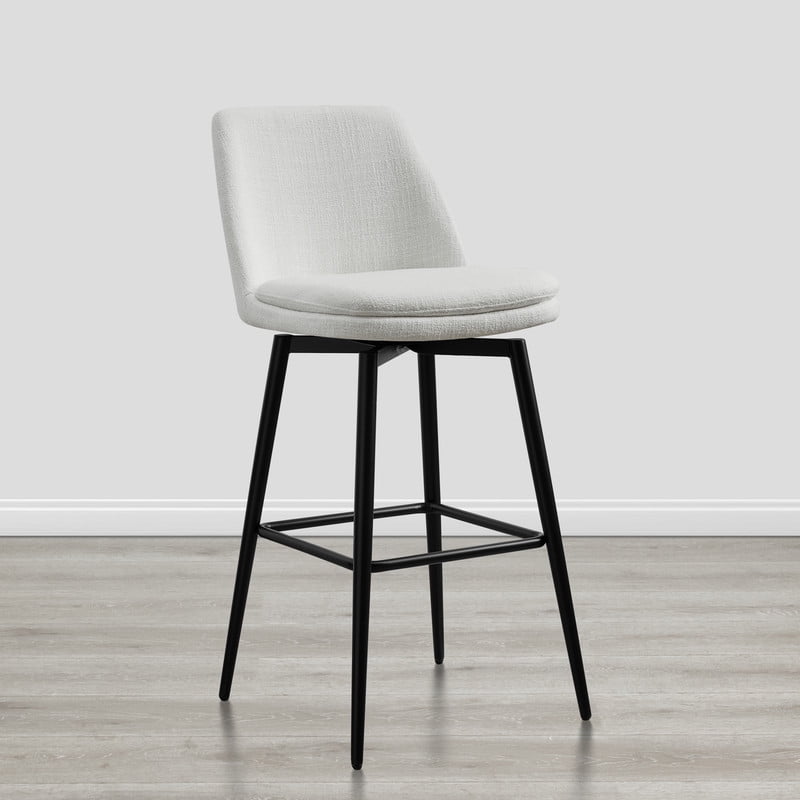 CHITA 30 inch Counter Height Swivel Bar Stools Low Back,Set of 2,Fabric ...