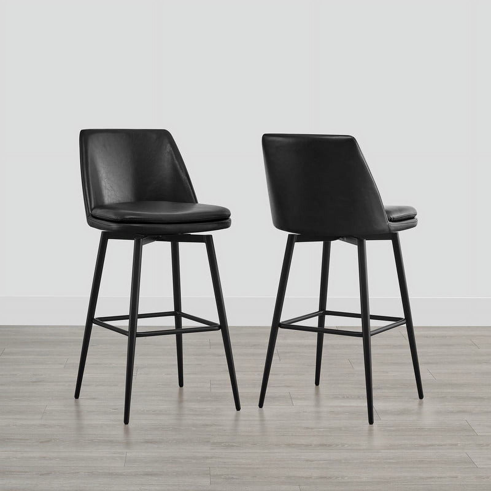 CHITA 30 inch Counter Height Swivel Bar Stools Low Back Set of 2,Faux ...